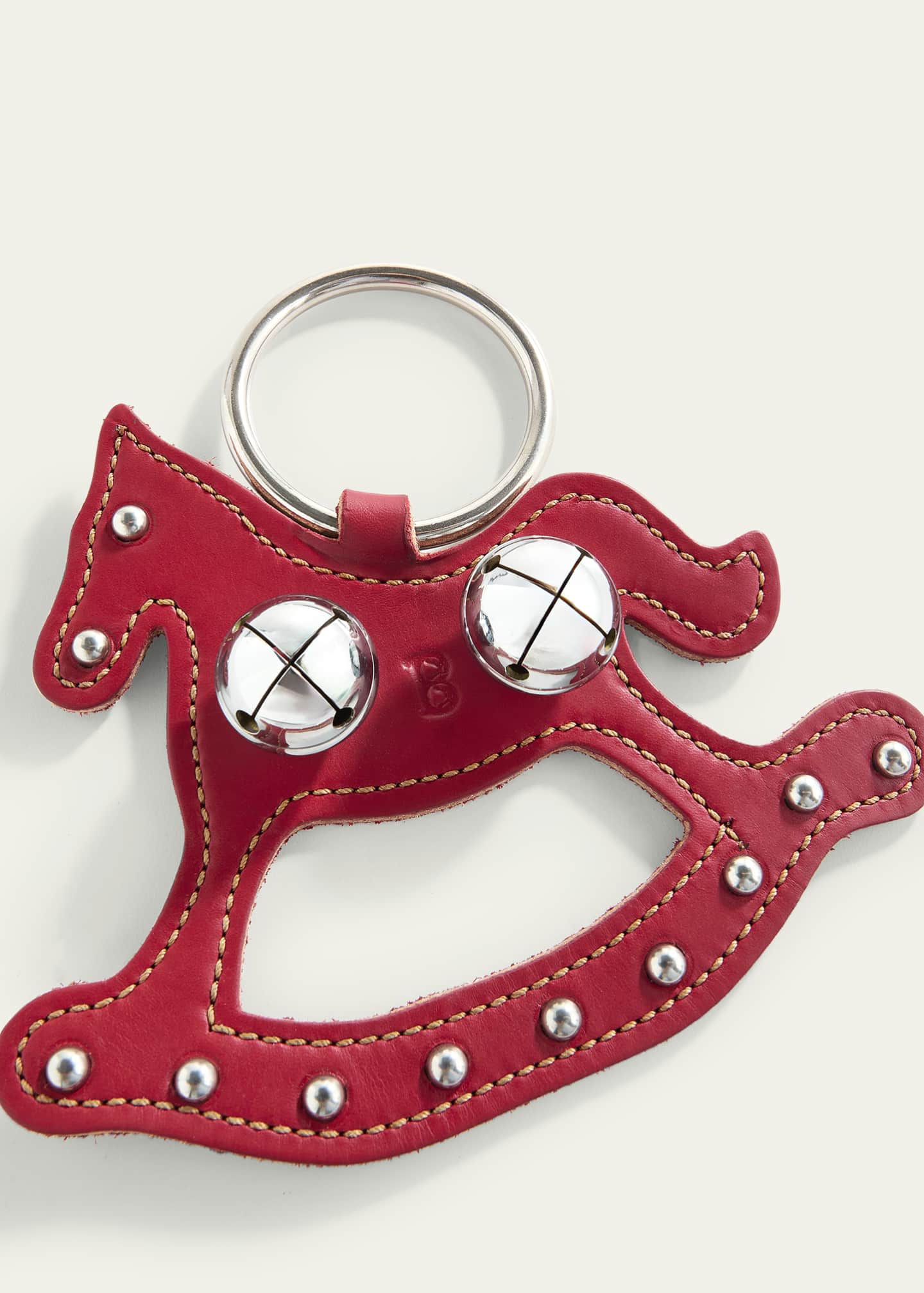 Belsnickel Rocking Horse Decorative Charm with Chrome Bells - Bergdorf ...