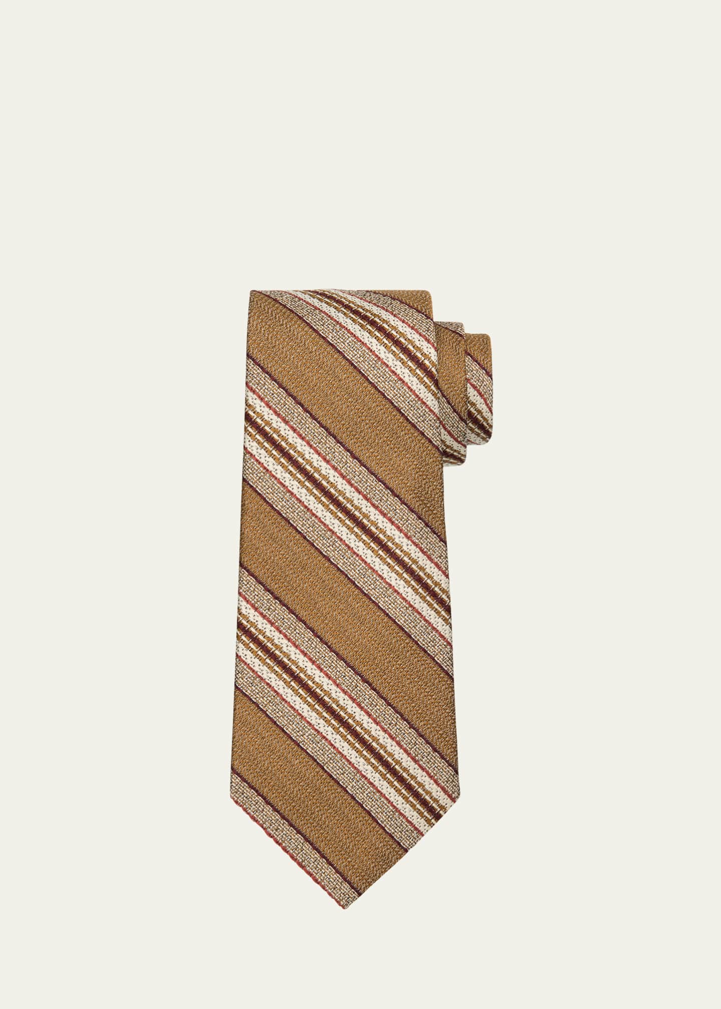 Loro Piana Men's Yale Andino Stripe Silk Tie - Bergdorf Goodman