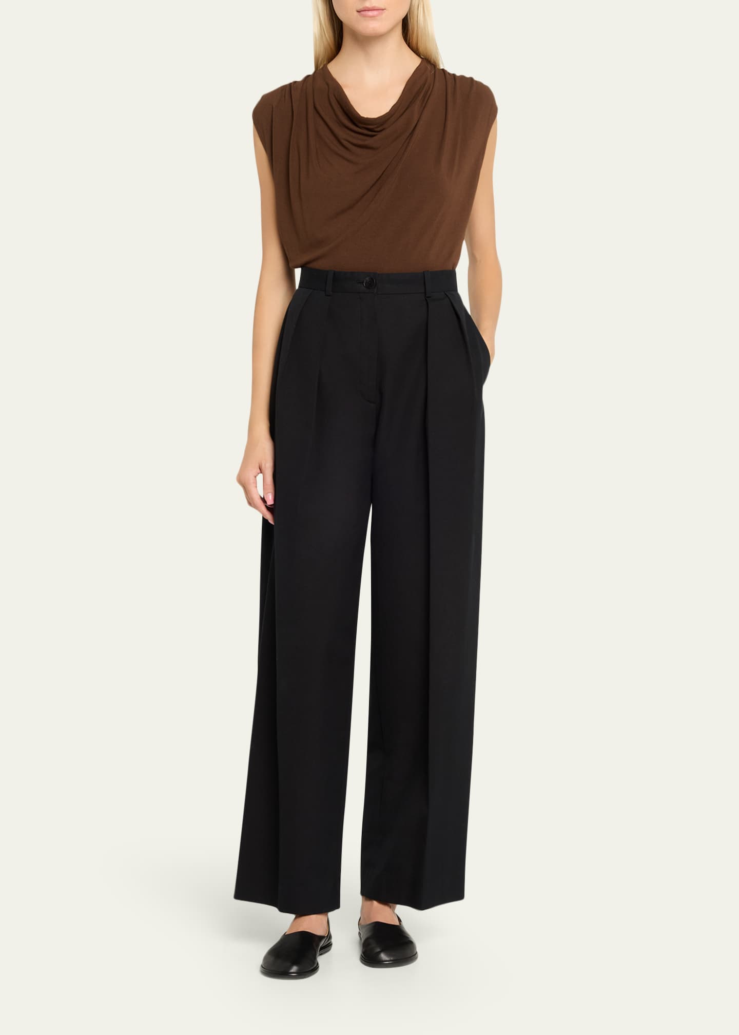 Vince Draped Cowl-Neck Top - Bergdorf Goodman