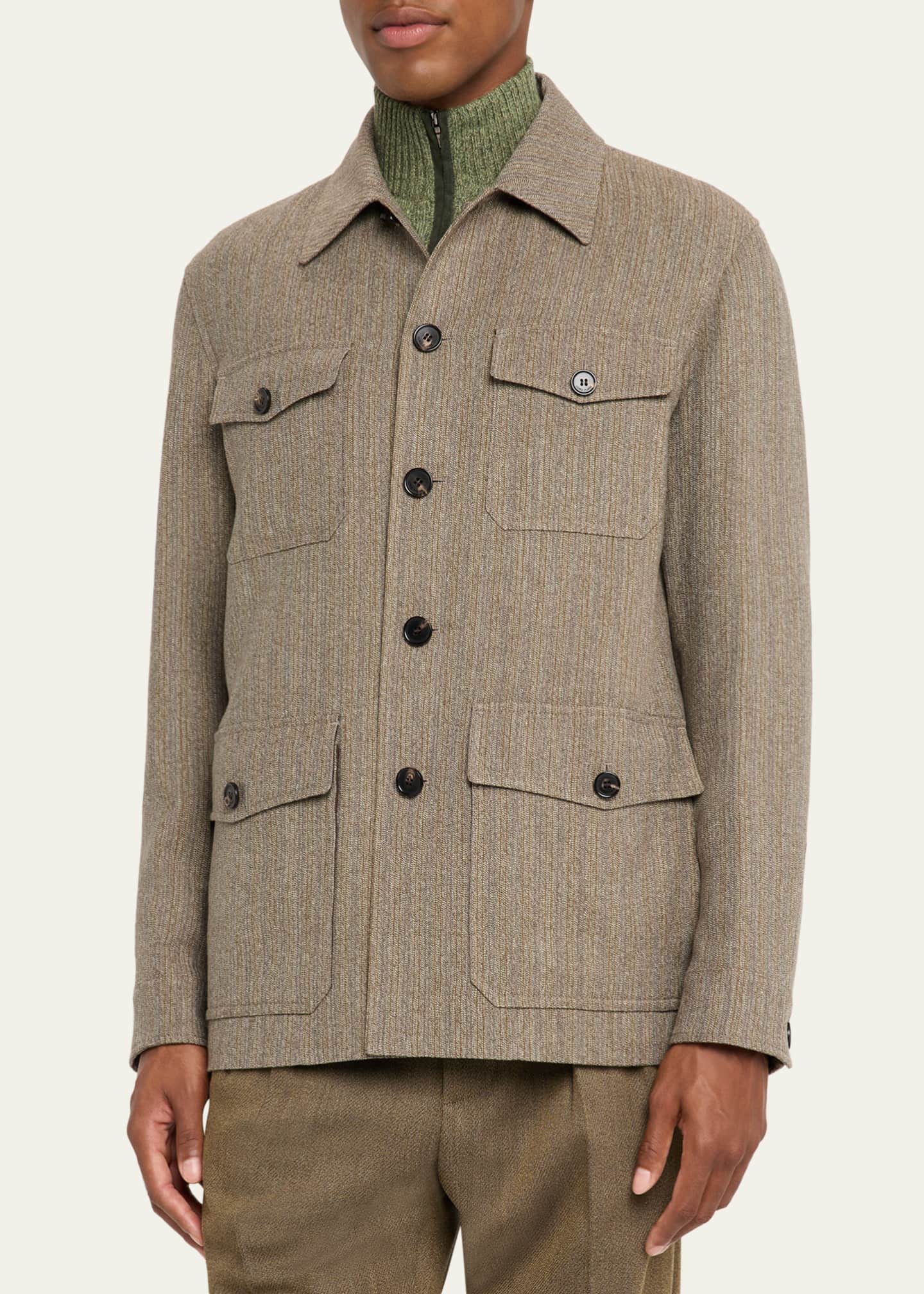 Loro Piana Men's Piers Linen and Virgin Wool Field Jacket - Bergdorf ...