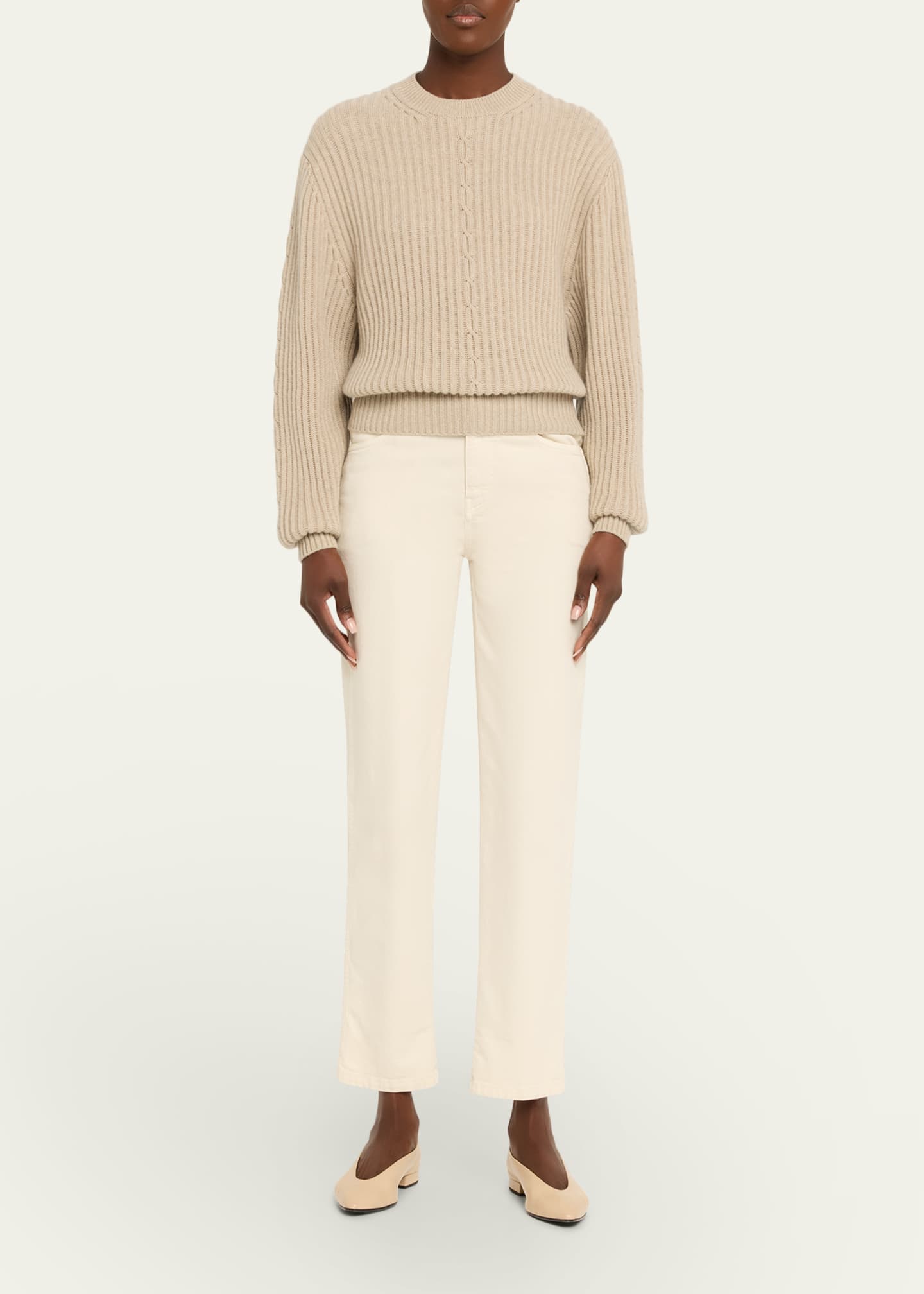 Loro Piana Cashmere Rib Crewneck Sweater - Bergdorf Goodman