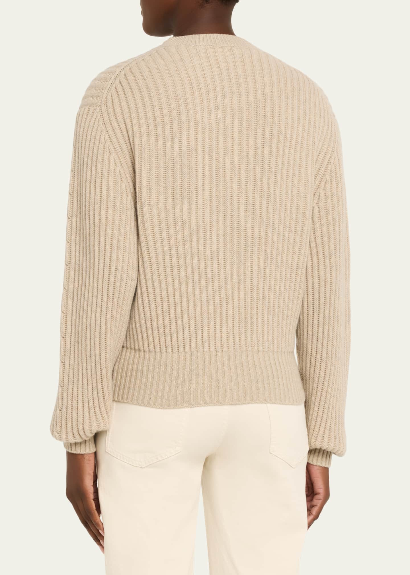 Loro Piana Cashmere Rib Crewneck Sweater - Bergdorf Goodman