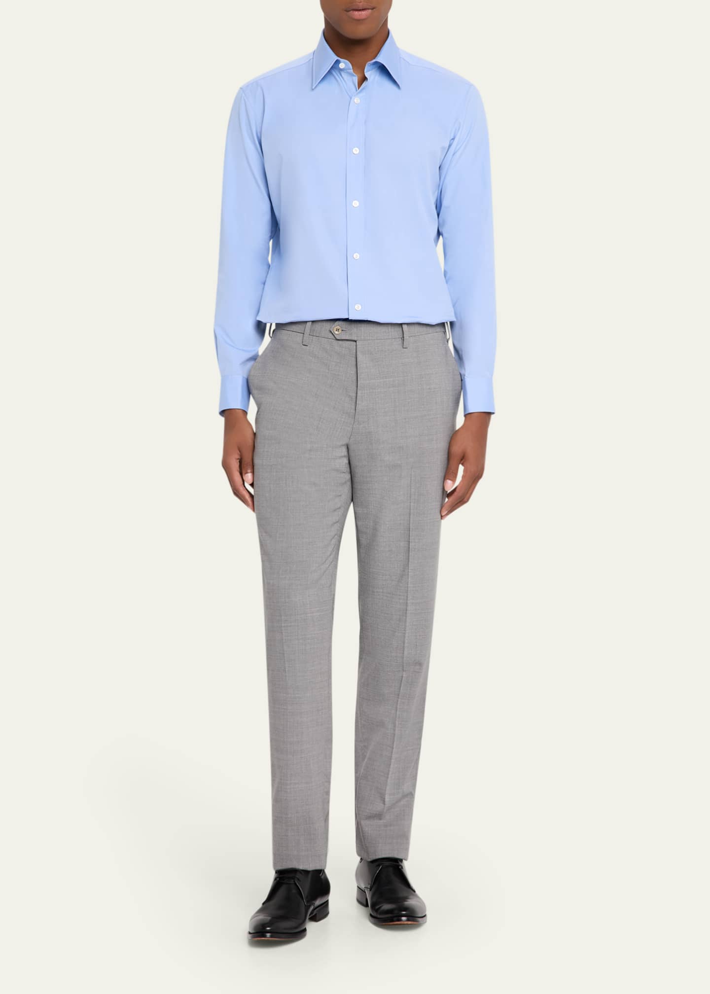 Charvet Men's Cotton Point-Collar Dress Shirt - Bergdorf Goodman