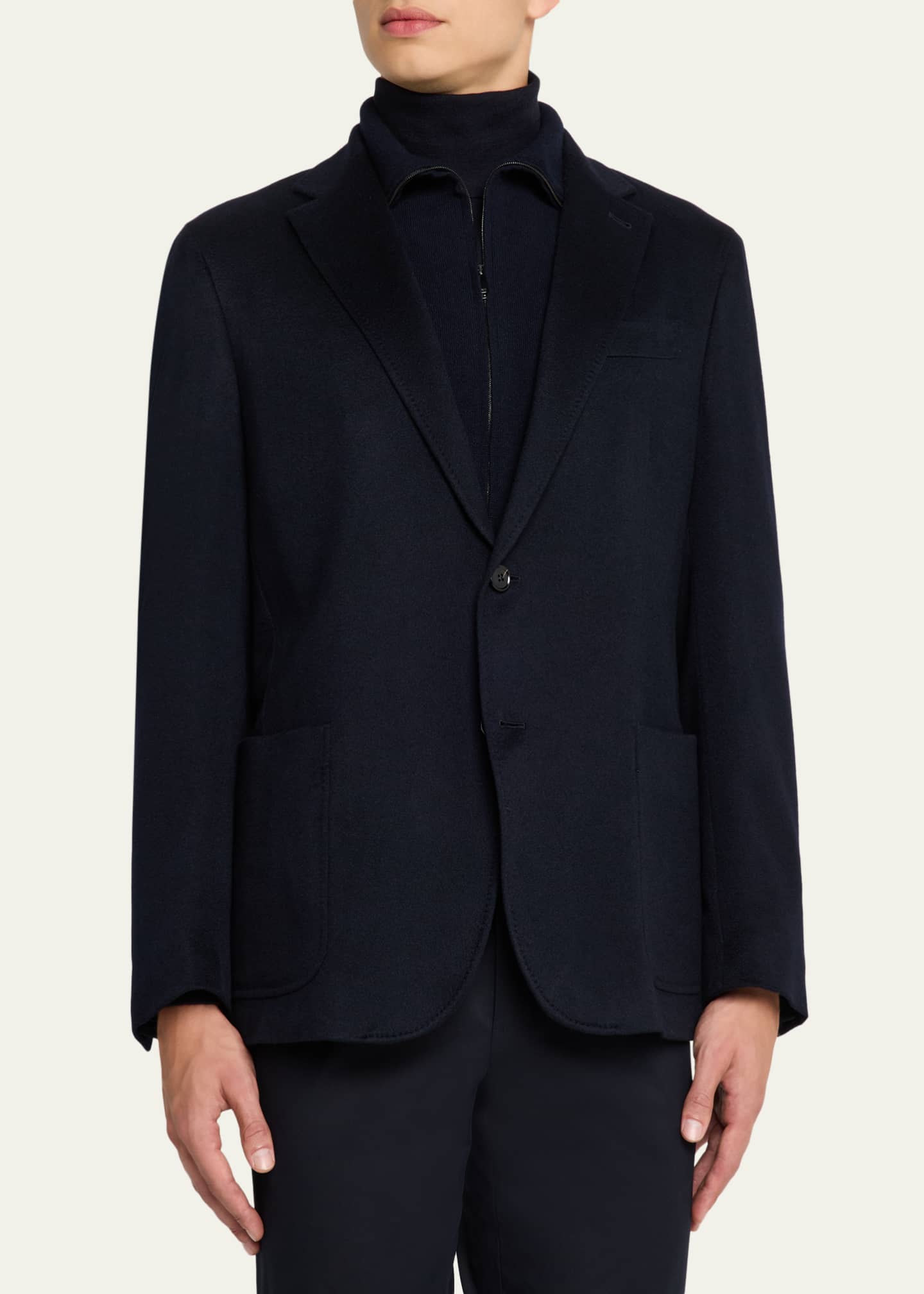 ZEGNA Men's Oasi Cashmere Detachable-Bib Jacket - Bergdorf Goodman