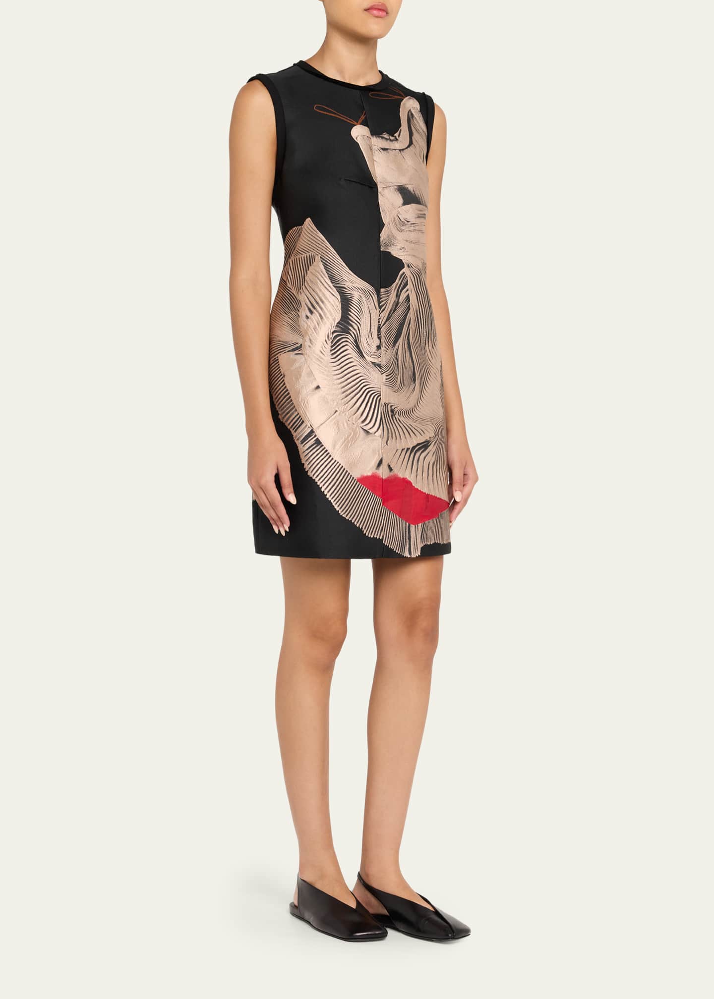 Jason Wu Collection Dancing Pleat Jacquard Sleeveless Mini Dress ...