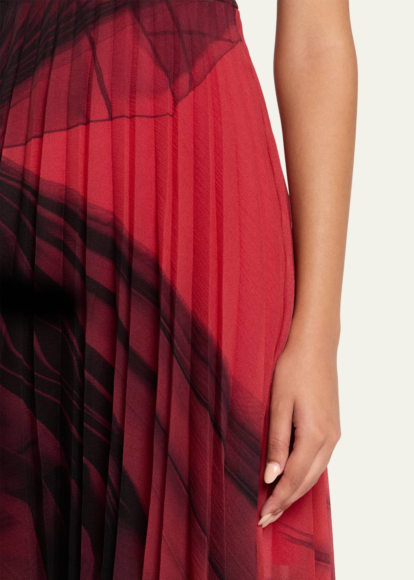 Jason Wu Collection Dancing Pleat Short-Sleeve Pleated Midi Dress ...