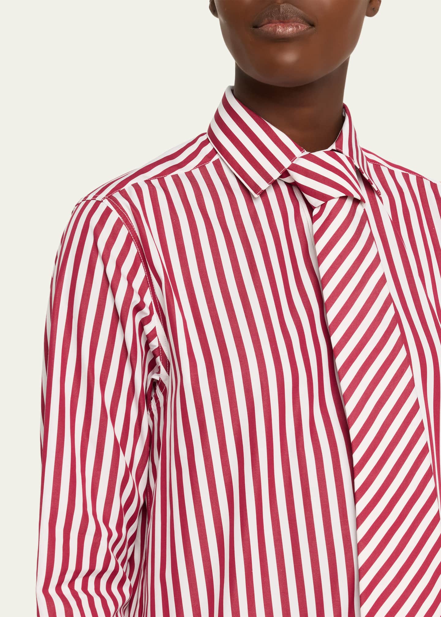 Sebline Striped Neck-Tie Button-Down Shirt - Bergdorf Goodman