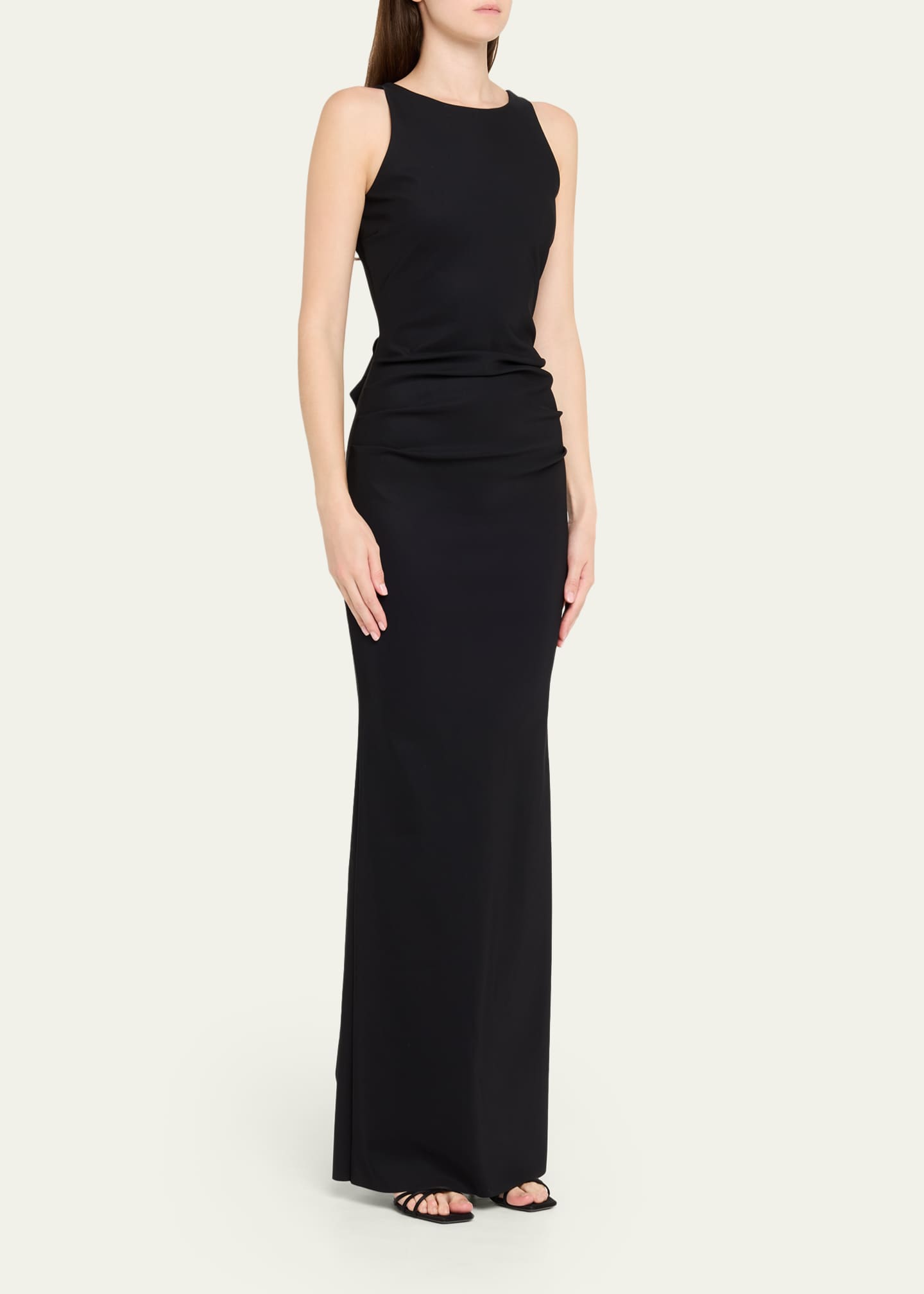 Chiara Boni La Petite Robe Eman Sleeveless Draped Column Gown ...
