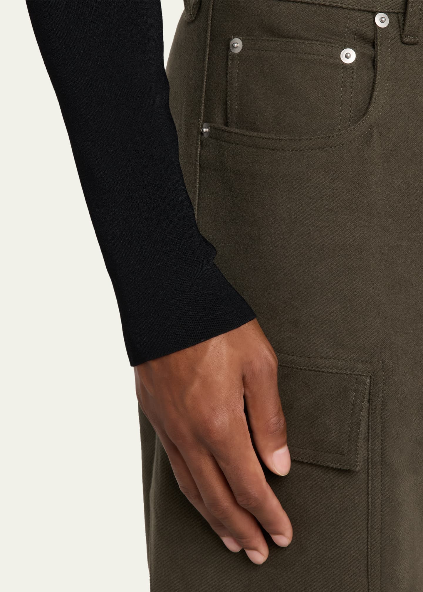 Rick Owens Men's Cotton Relaxed-Fit Cargo Pants - Bergdorf Goodman