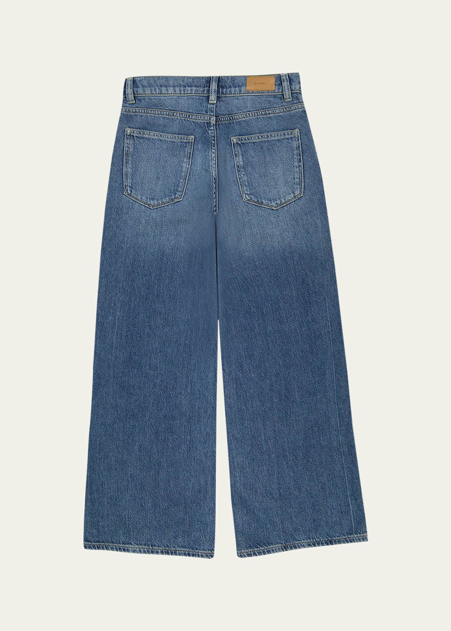 DL1961 Girl's Nini Wide-Leg Denim Jeans, Size 7-16 - Bergdorf Goodman