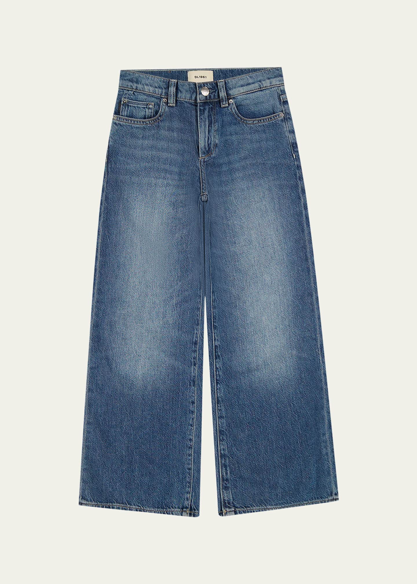 DL1961 Girl's Nini Wide-Leg Denim Jeans, Size 7-16 - Bergdorf Goodman
