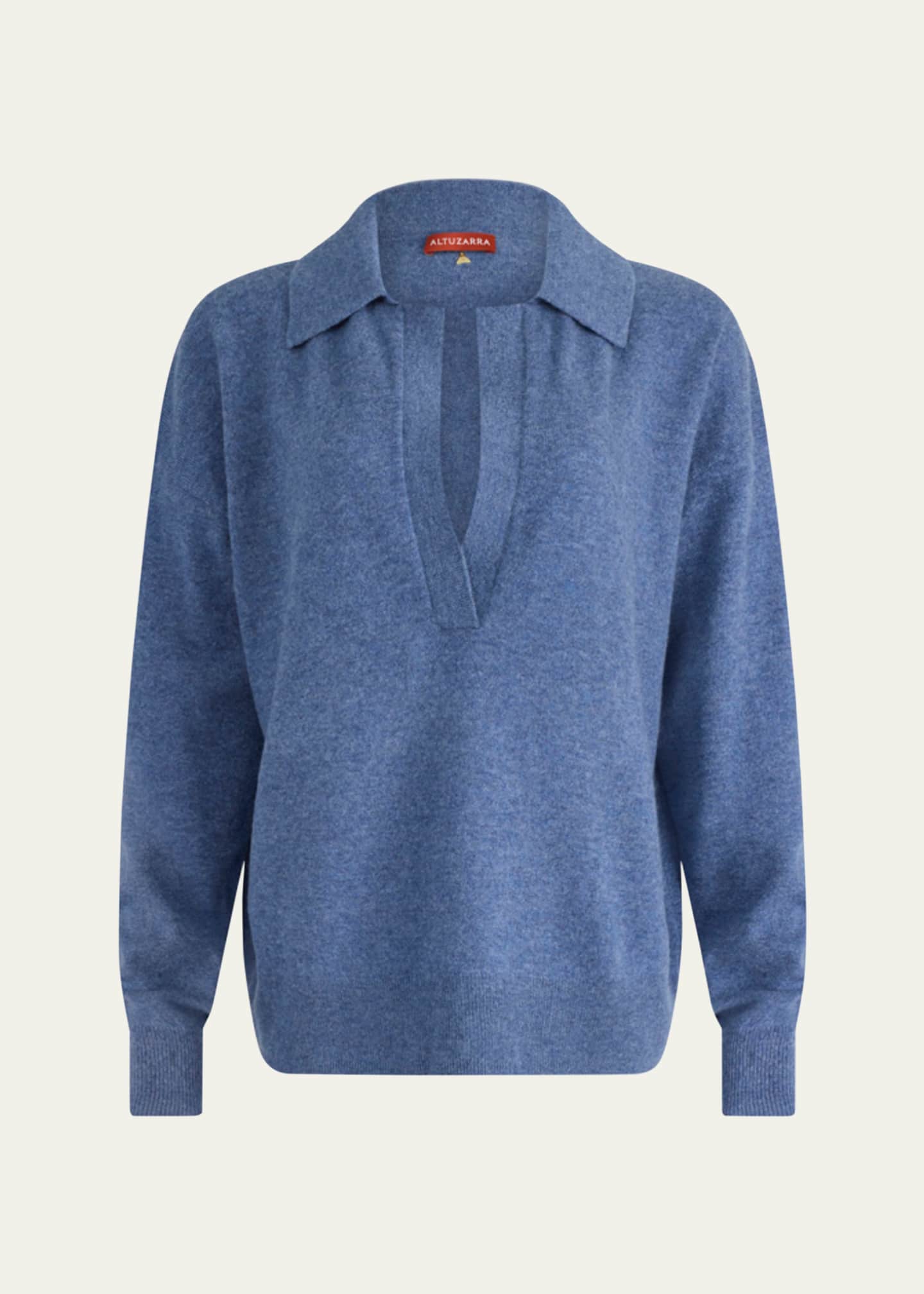 Altuzarra Zaq Cashmere Oversized Polo Sweater - Bergdorf Goodman