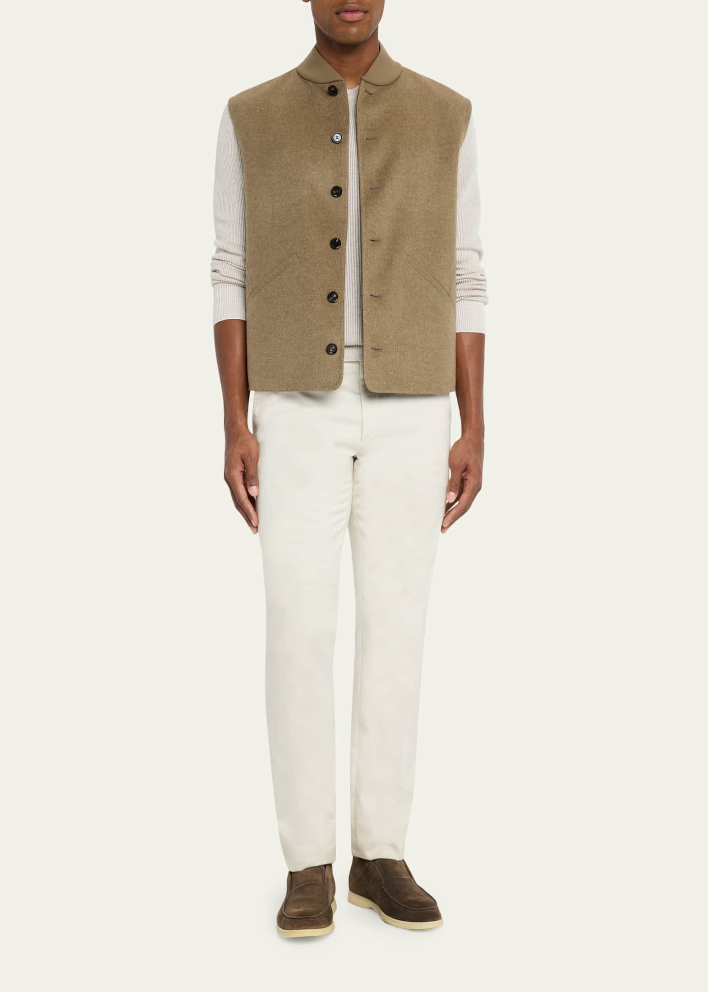 Loro Piana Men's Rik Double-Faced Cashmere Vest - Bergdorf Goodman
