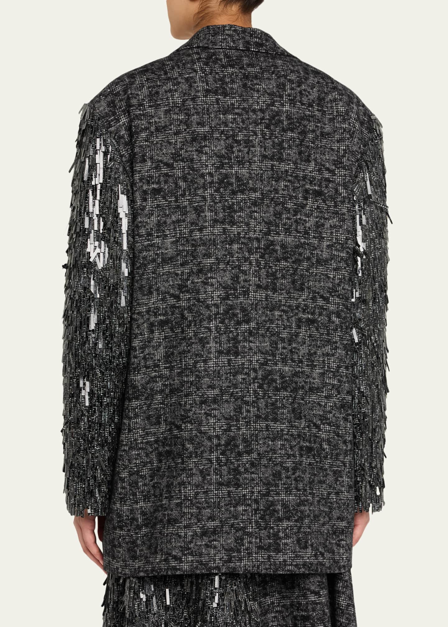 Michael Kors Collection Ryan Blazer with Hand-Embellished Sleeve ...
