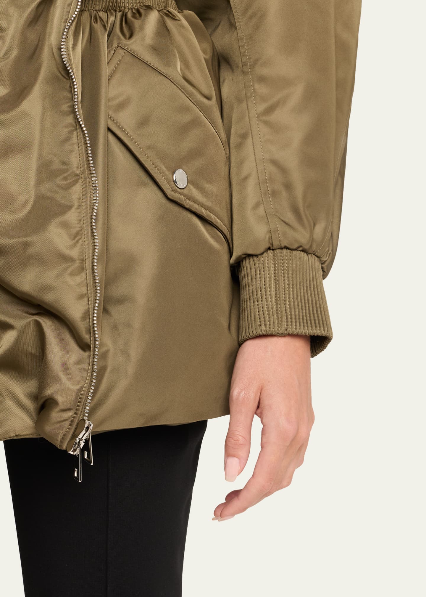 Givenchy Dual-Zipper Shawl Collar Bomber Jacket - Bergdorf Goodman