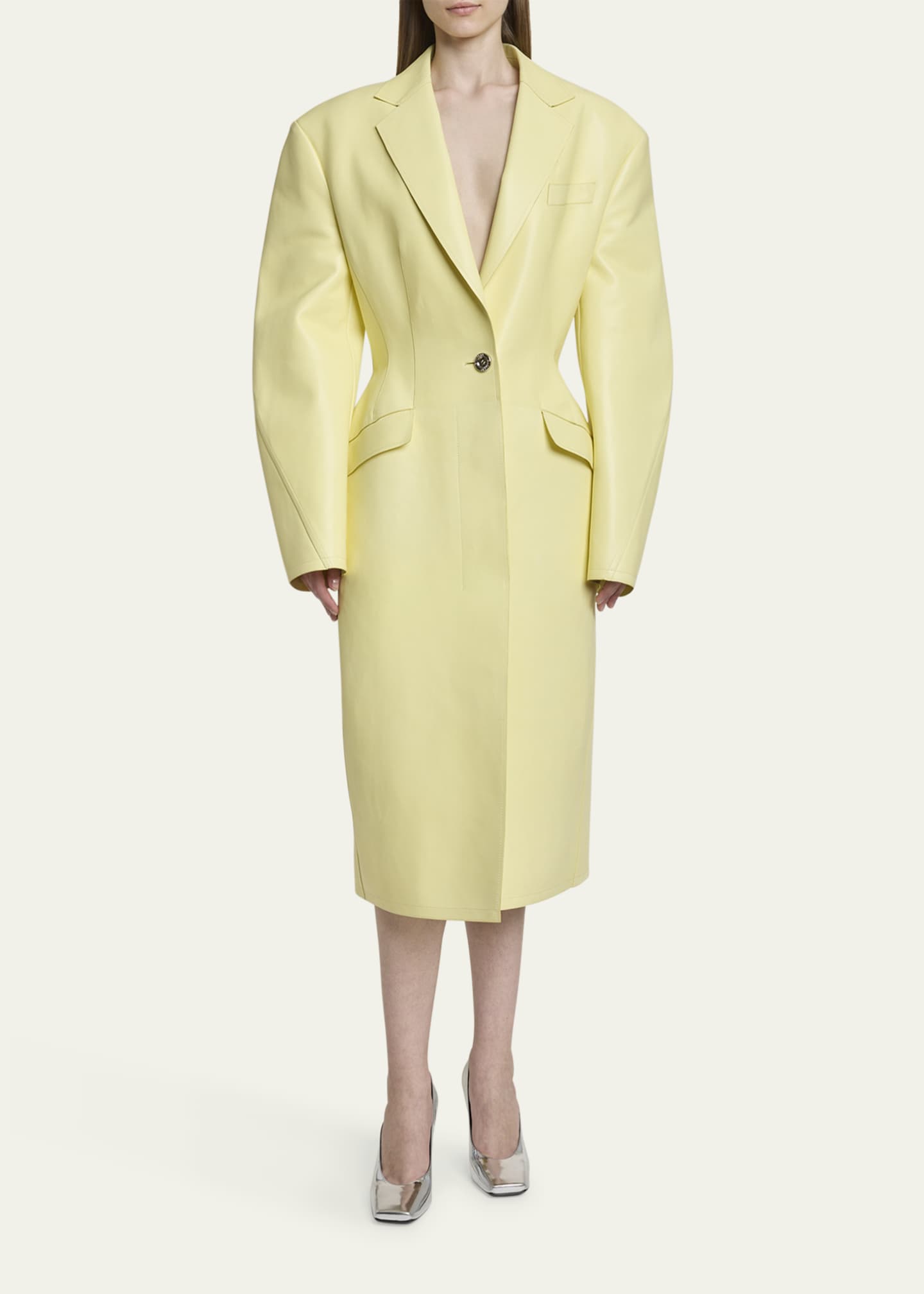 Givenchy Leather Cocoon Coat - Bergdorf Goodman