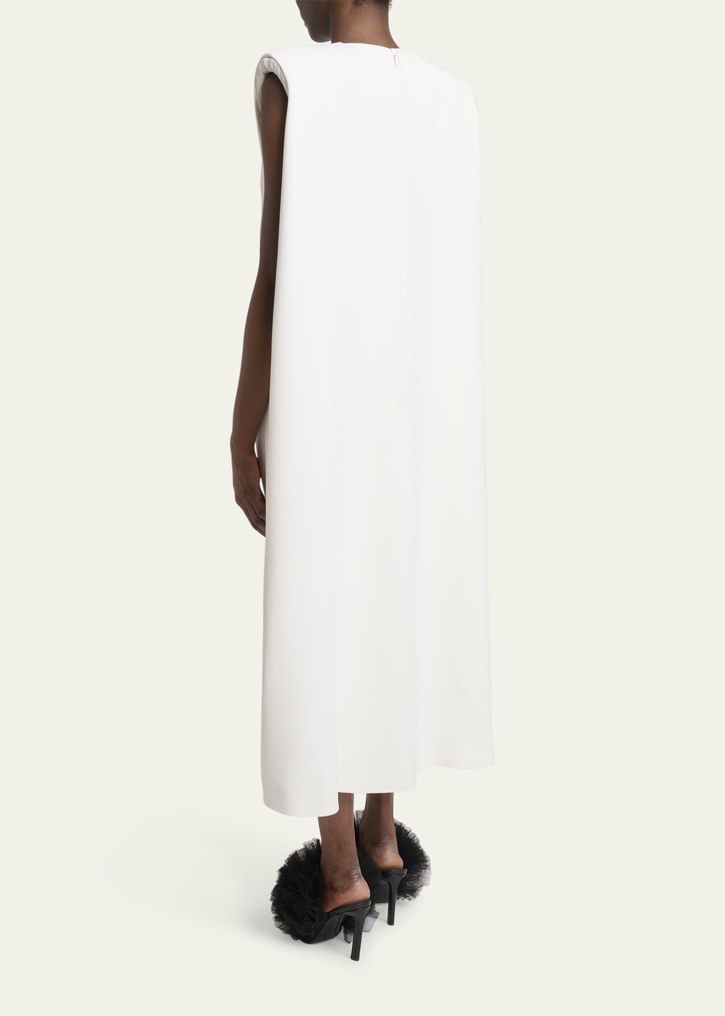 Givenchy Sleeveless Crepe Midi Cape Dress - Bergdorf Goodman