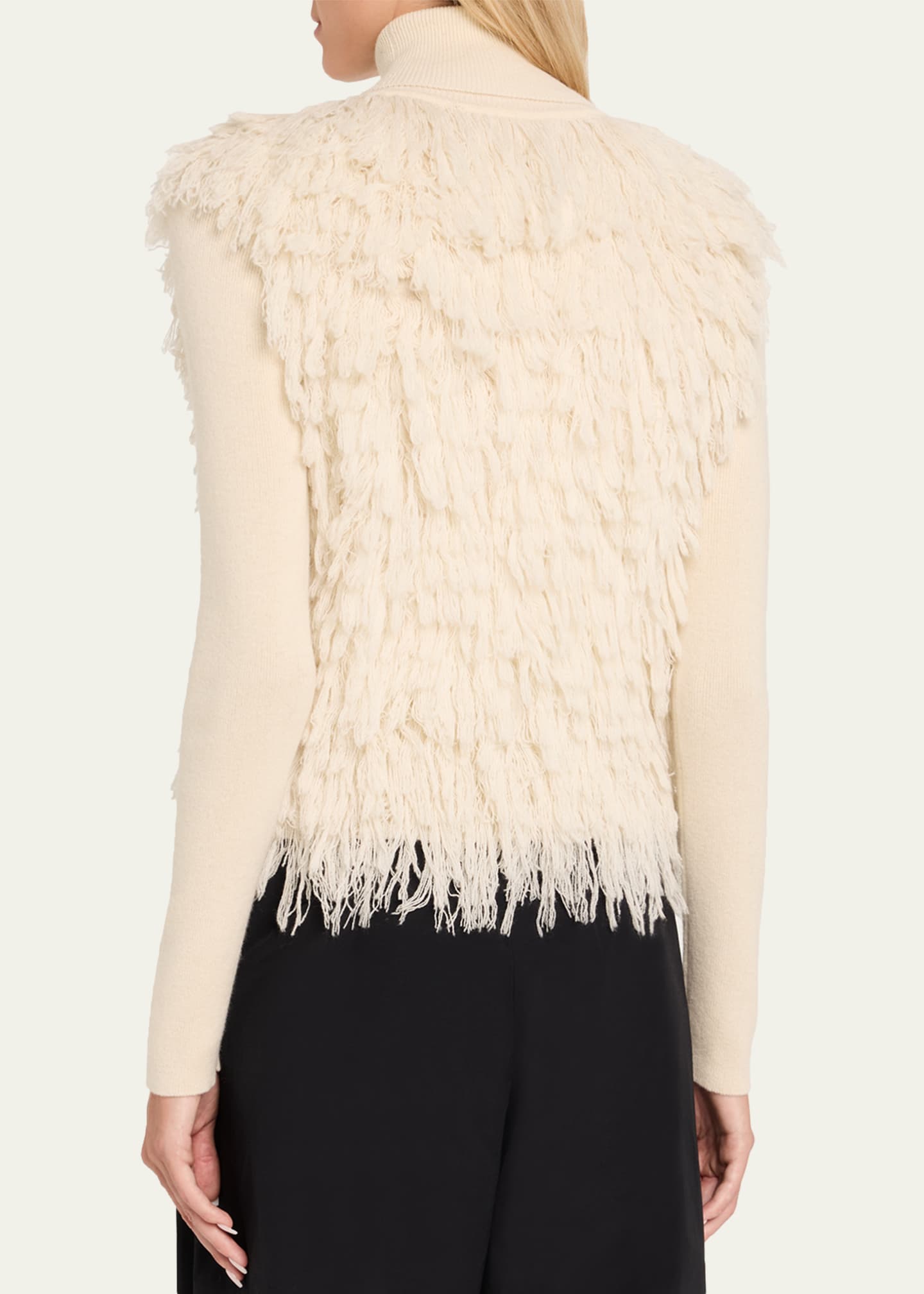 Brandon Maxwell The Chapin Furry Knit Turtleneck Sweater - Bergdorf Goodman