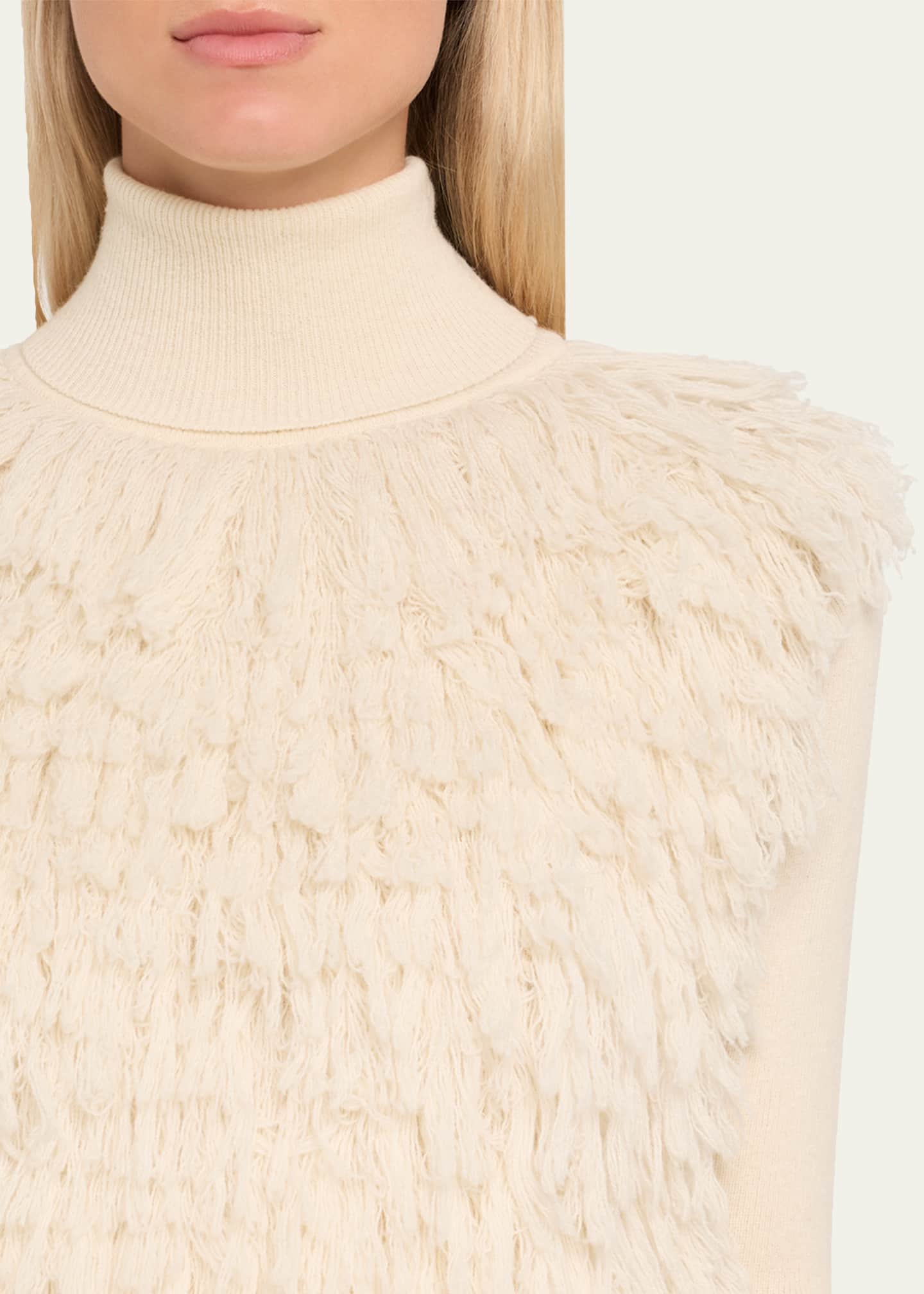 Brandon Maxwell The Chapin Furry Knit Turtleneck Sweater - Bergdorf Goodman