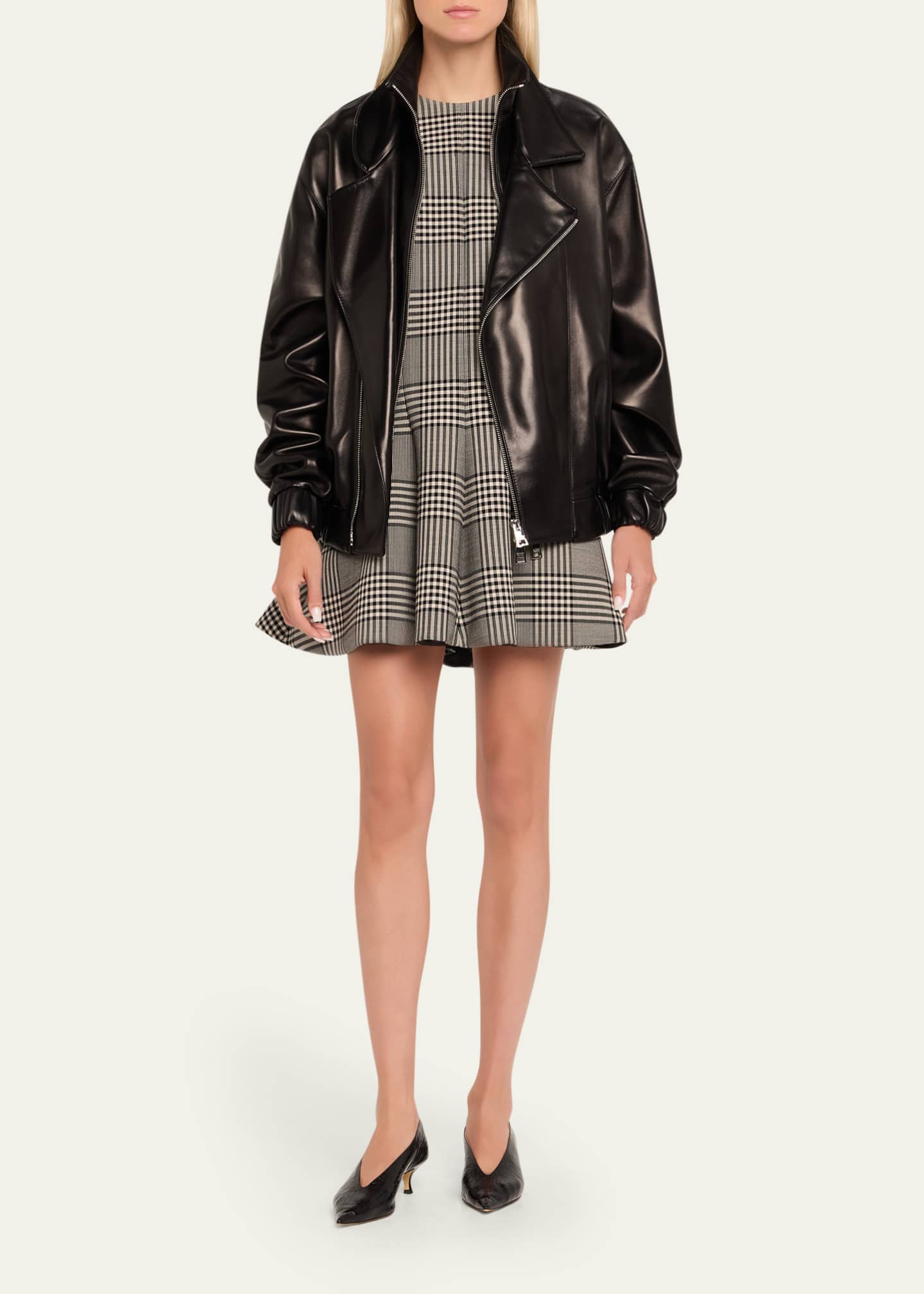 Brandon Maxwell The Emmett Layered Lambskin Leather Jacket - Bergdorf ...