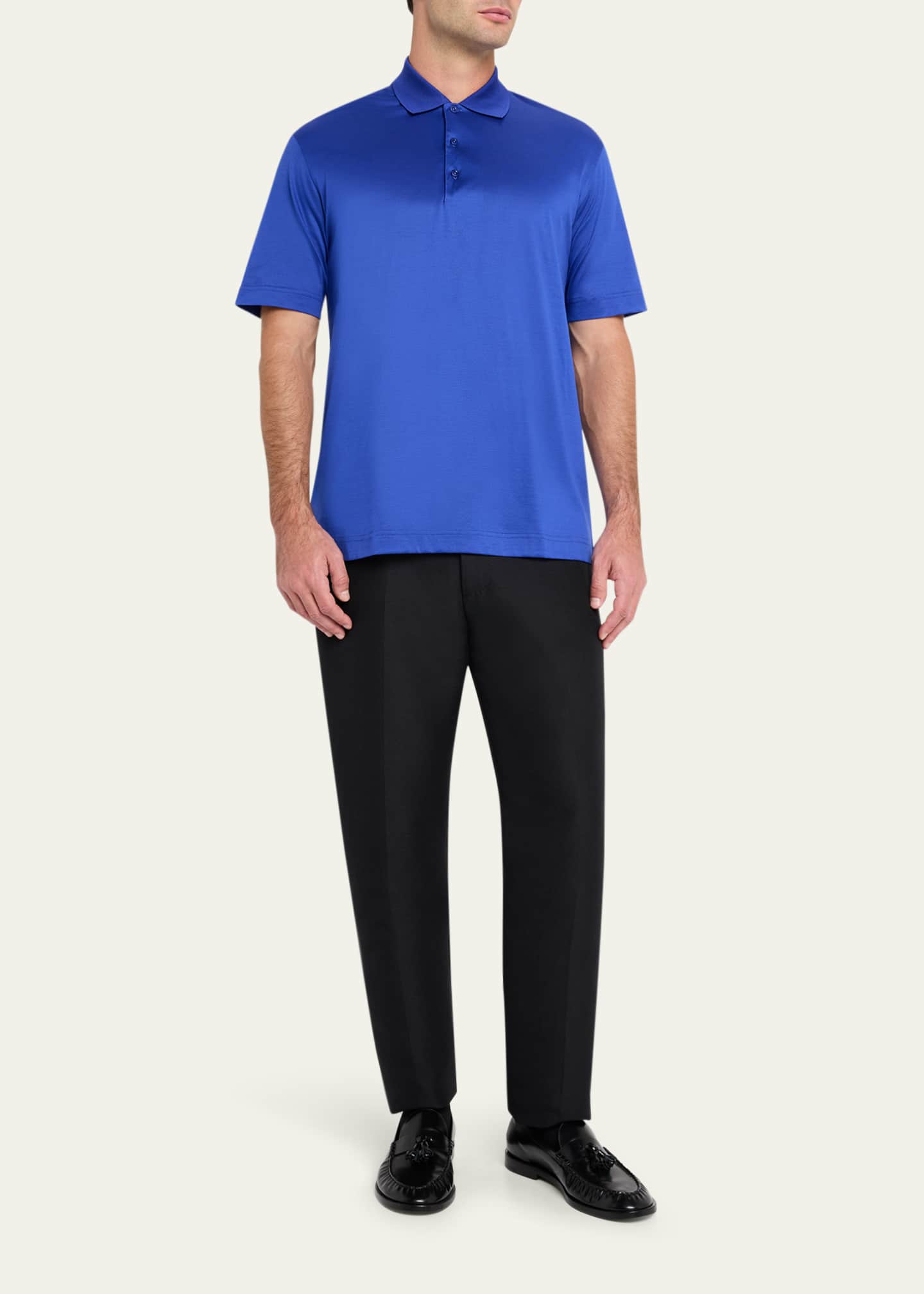Charvet Men's Cotton Jersey Polo Shirt - Bergdorf Goodman