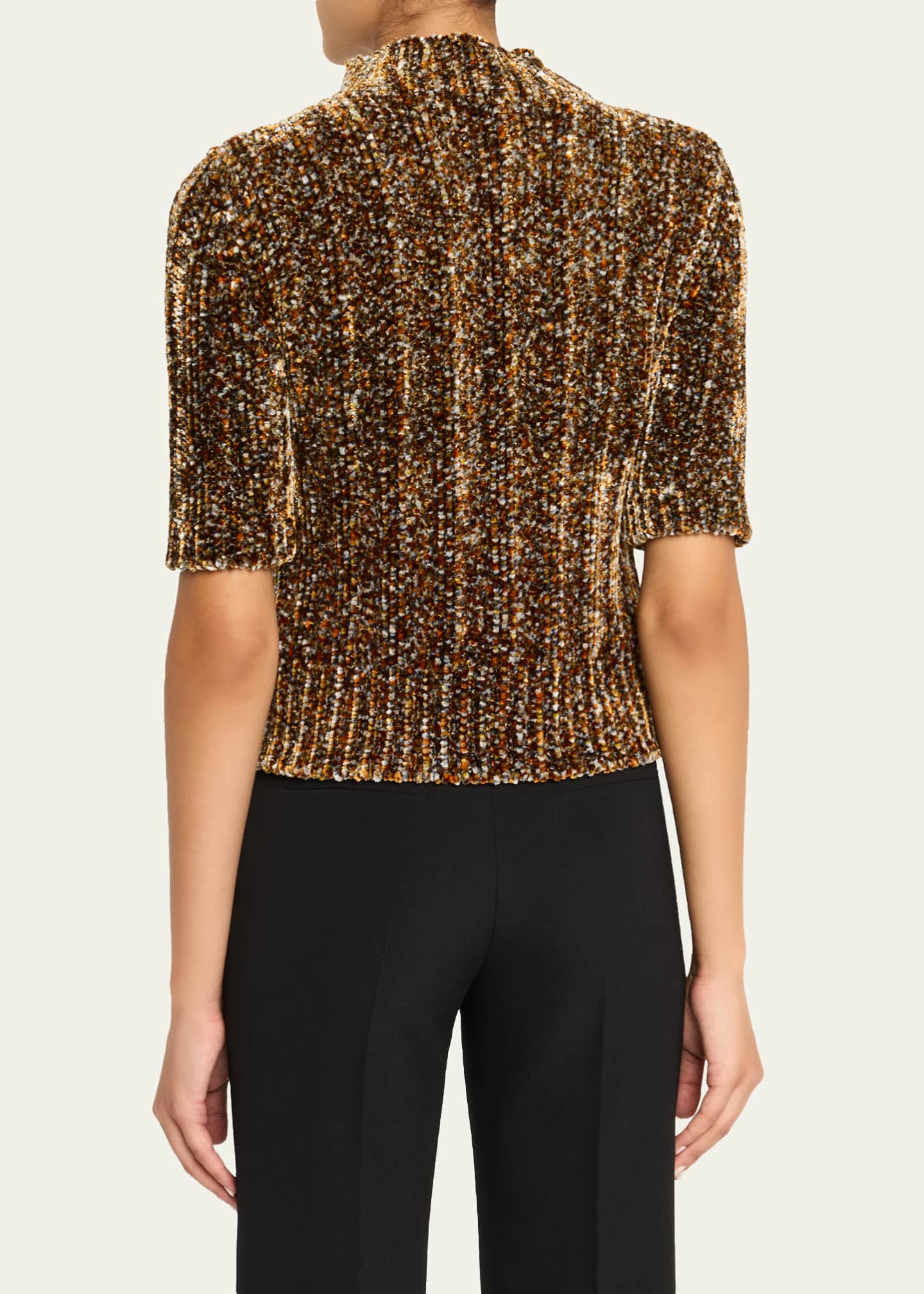 Dries Van Noten Terri Short-Sleeve Sweater - Bergdorf Goodman