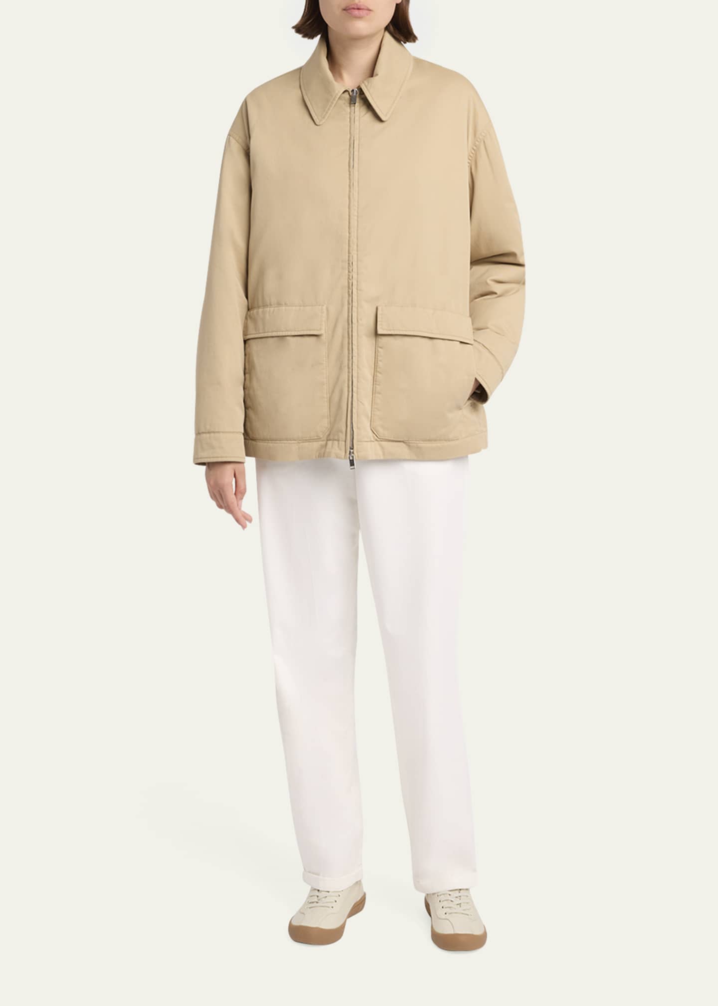 THE ROW Aurelius Cotton-Cashmere Zip Jacket - Bergdorf Goodman