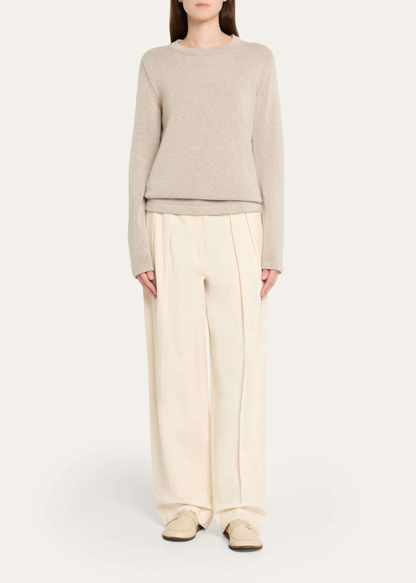 THE ROW Lyse Cashmere Crewneck Sweater - Bergdorf Goodman
