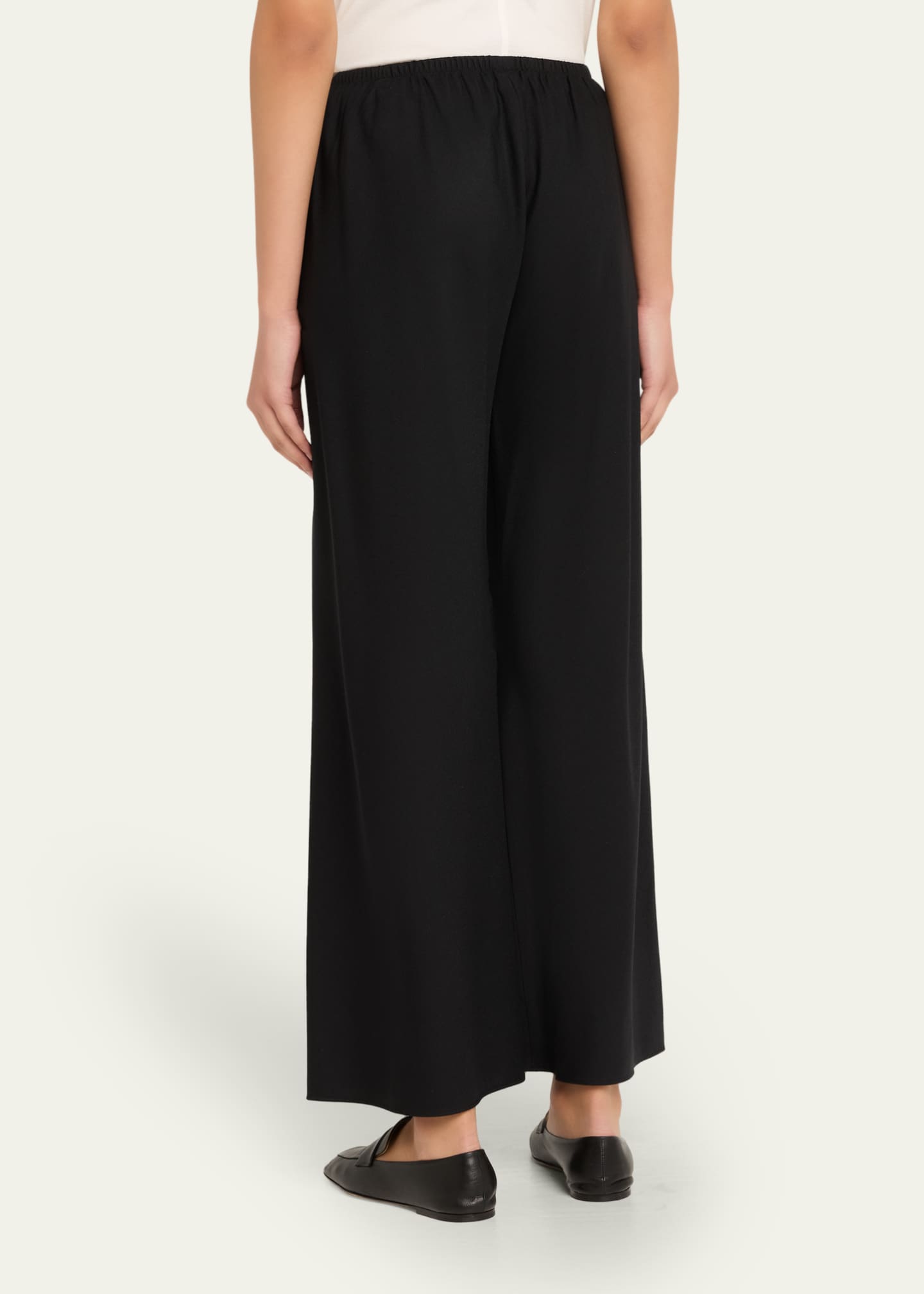 THE ROW Gala Wool Wide-Leg Pull-On Pants - Bergdorf Goodman