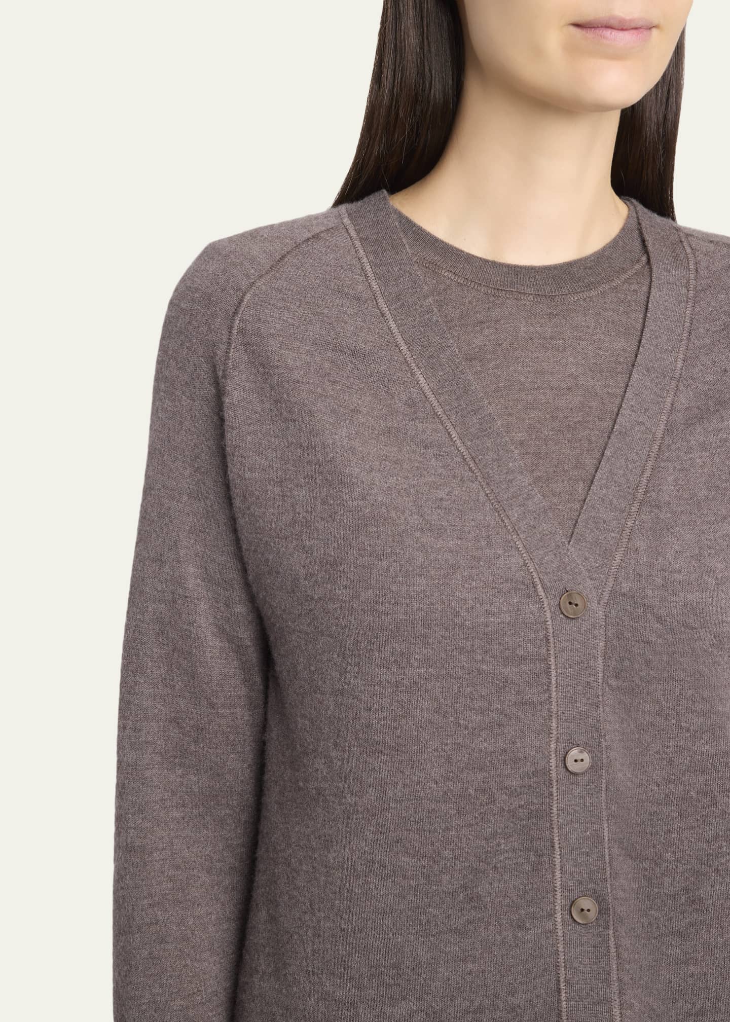 THE ROW Liberty Cashmere V-Neck Cardigan - Bergdorf Goodman
