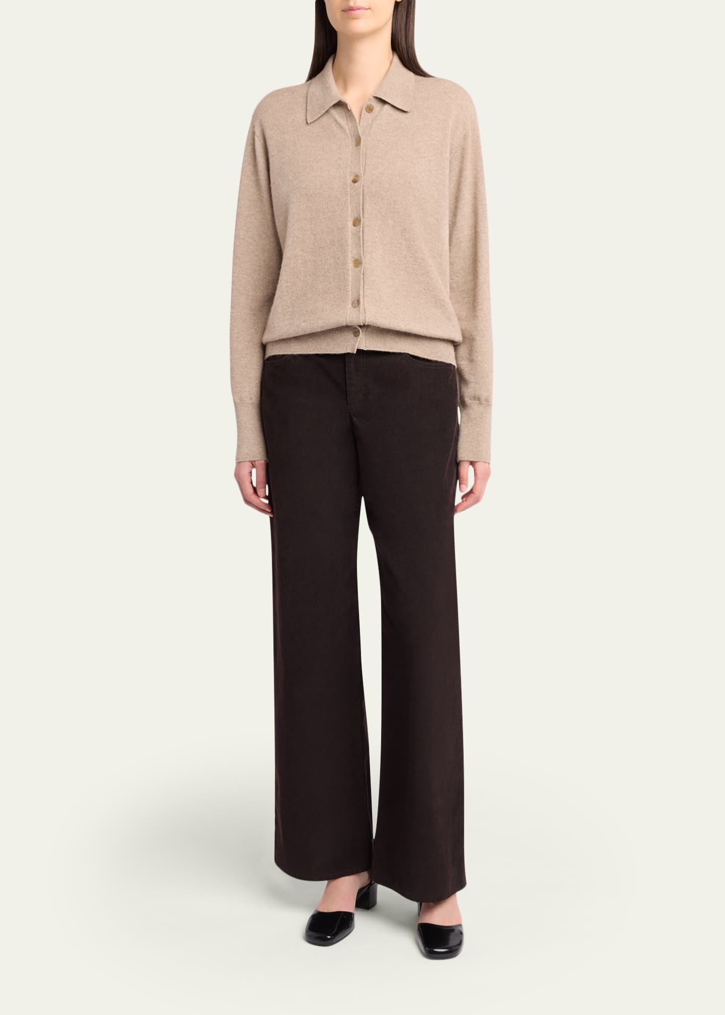 THE ROW Lillia Cashmere Collared Cardigan - Bergdorf Goodman