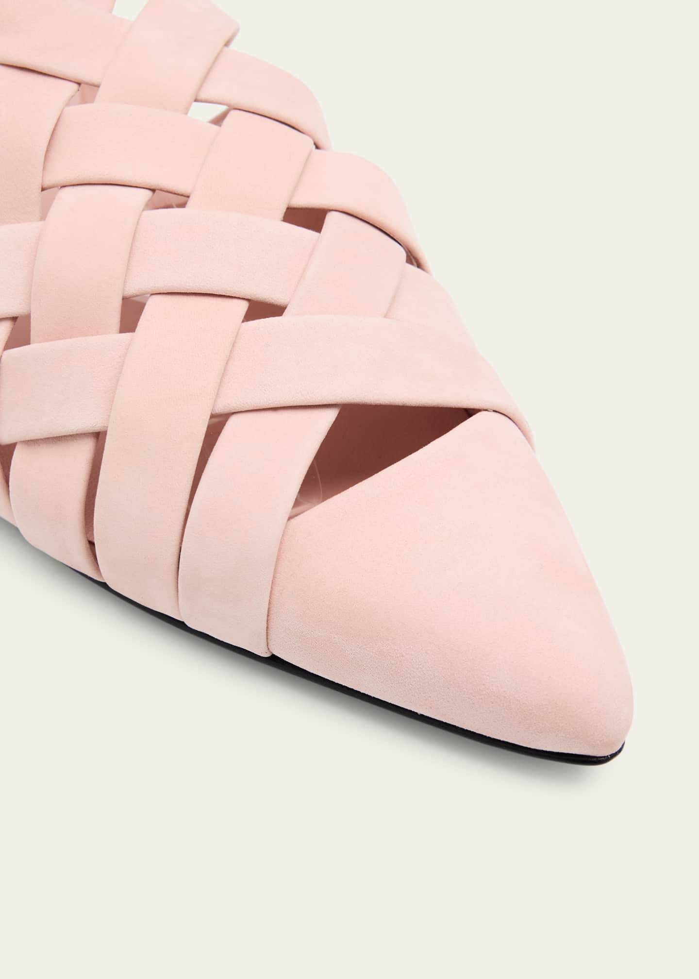 Loro Piana Silene Woven Suede Sandals - Bergdorf Goodman
