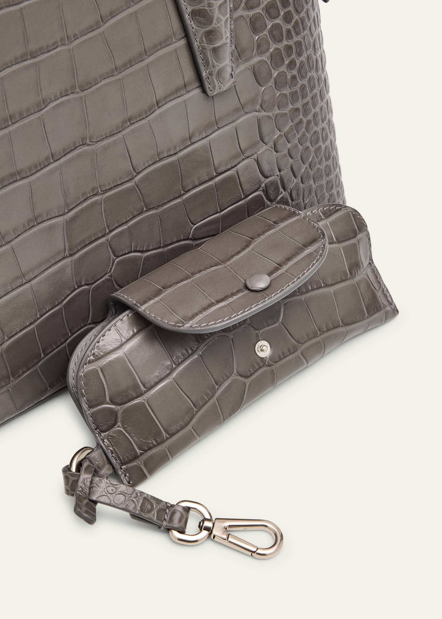 Michael Kors Collection Large Kaitlin Croc-Embossed Leather Top-Handle ...