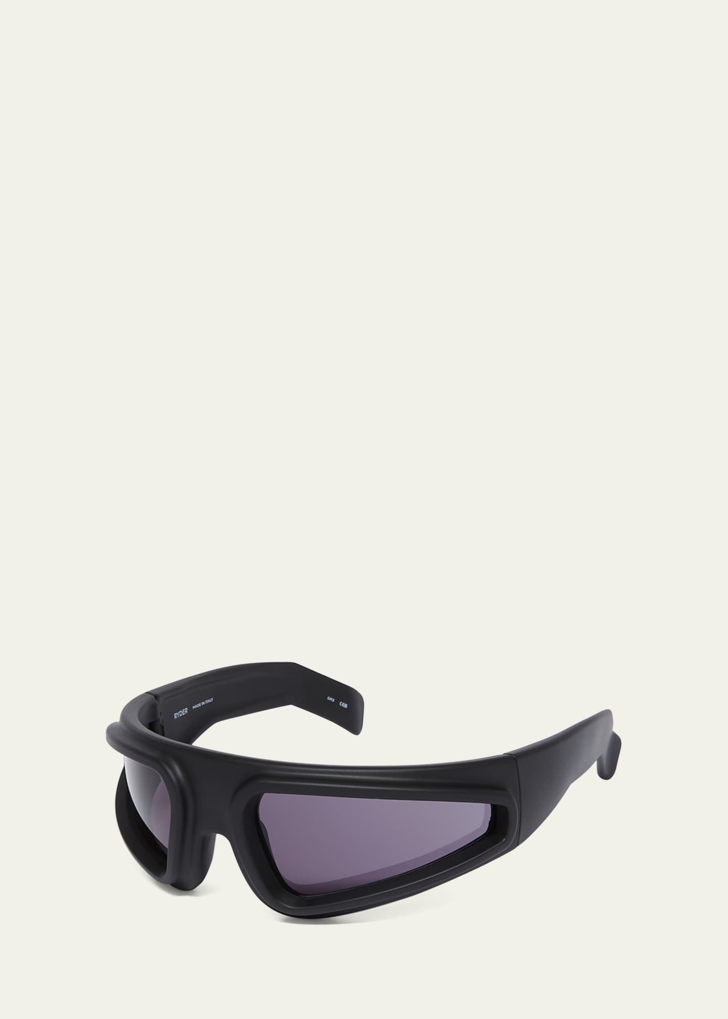Rick Owens Men's Ryder Acetate and Nylon Wrap-Around Sunglasses ...
