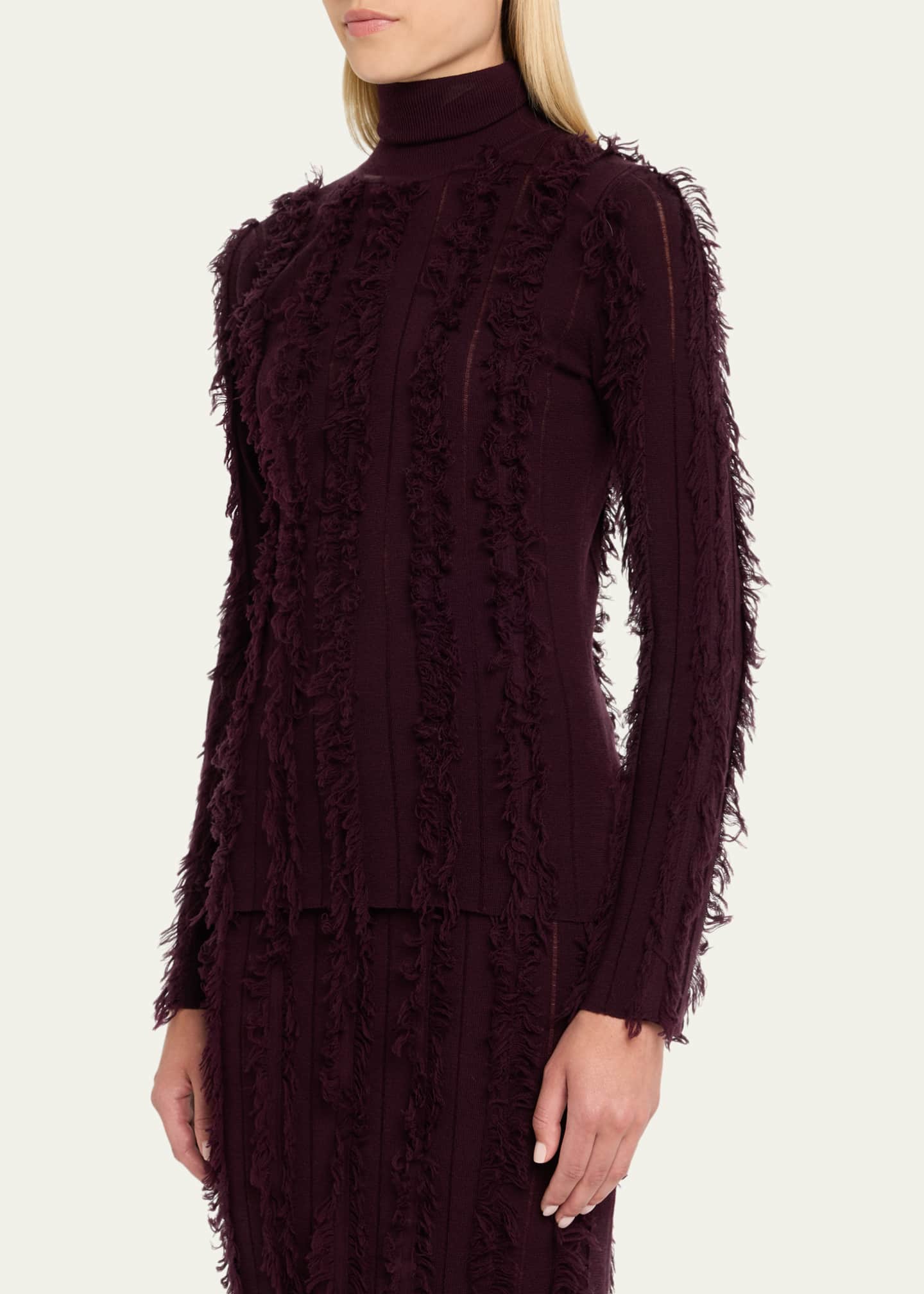 ZANKOV Nico Turtleneck Fringed Sweater - Bergdorf Goodman