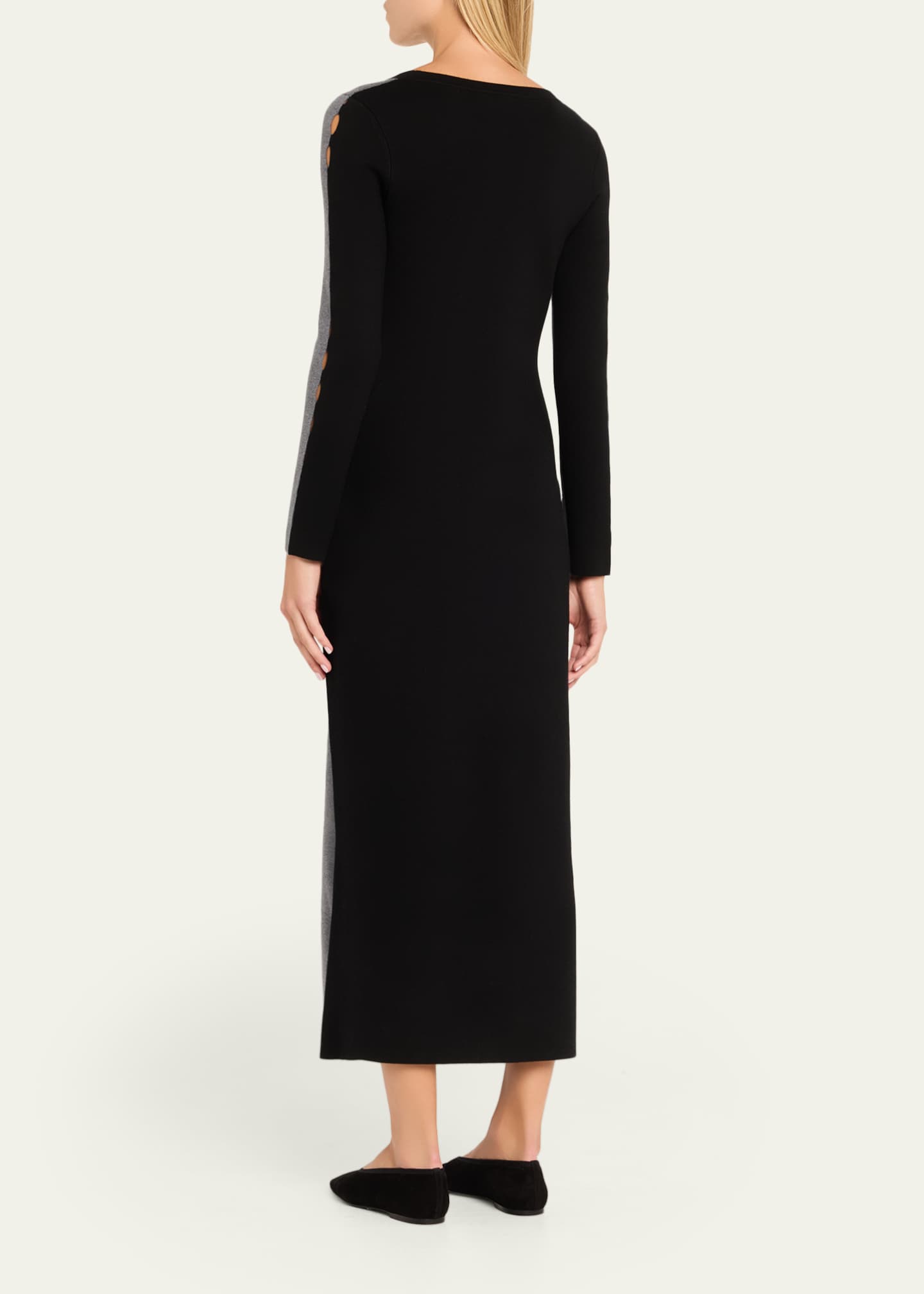 ZANKOV Angie Colorblock Long-Sleeve Ankle Dress - Bergdorf Goodman