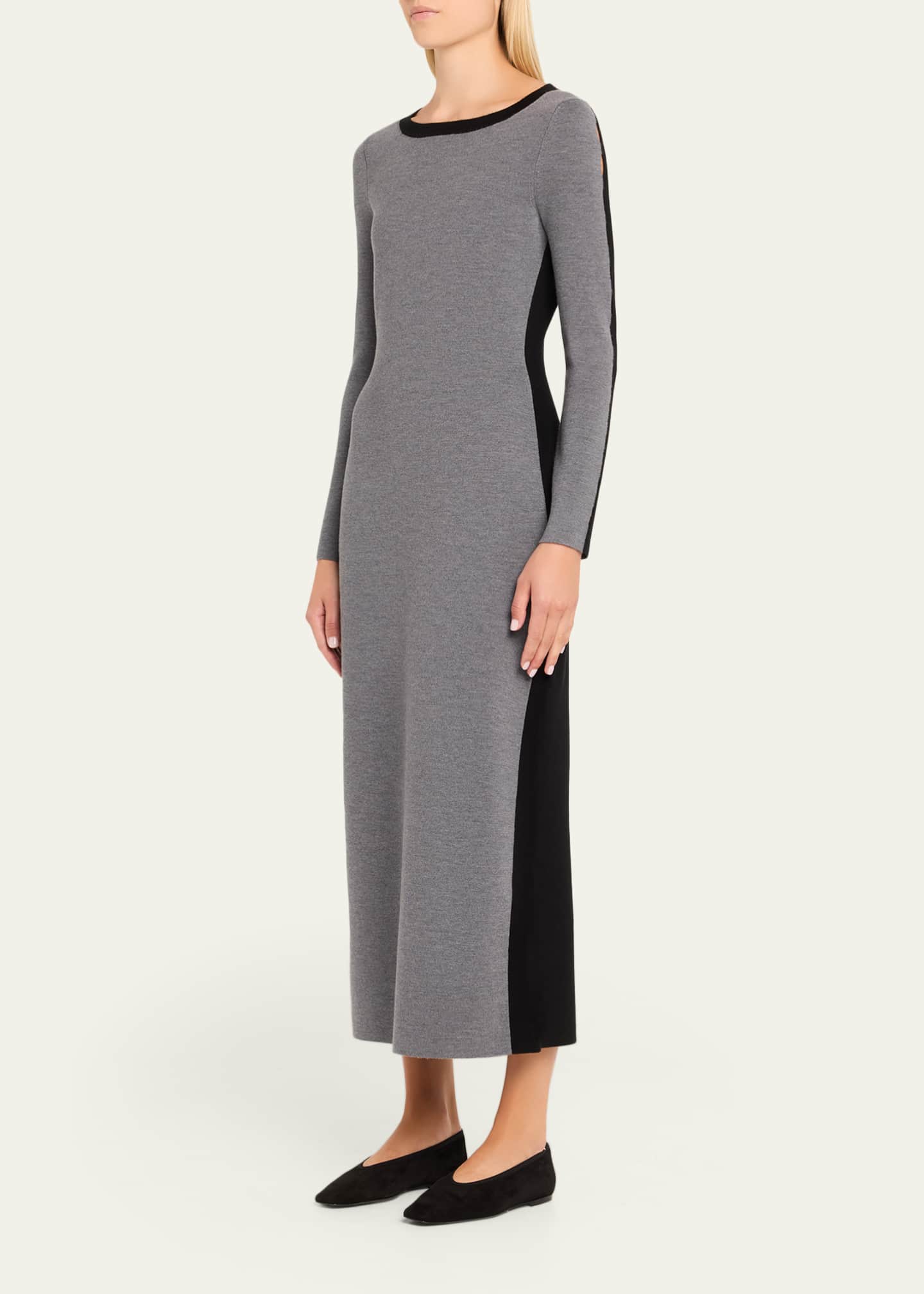 ZANKOV Angie Colorblock Long-Sleeve Ankle Dress - Bergdorf Goodman