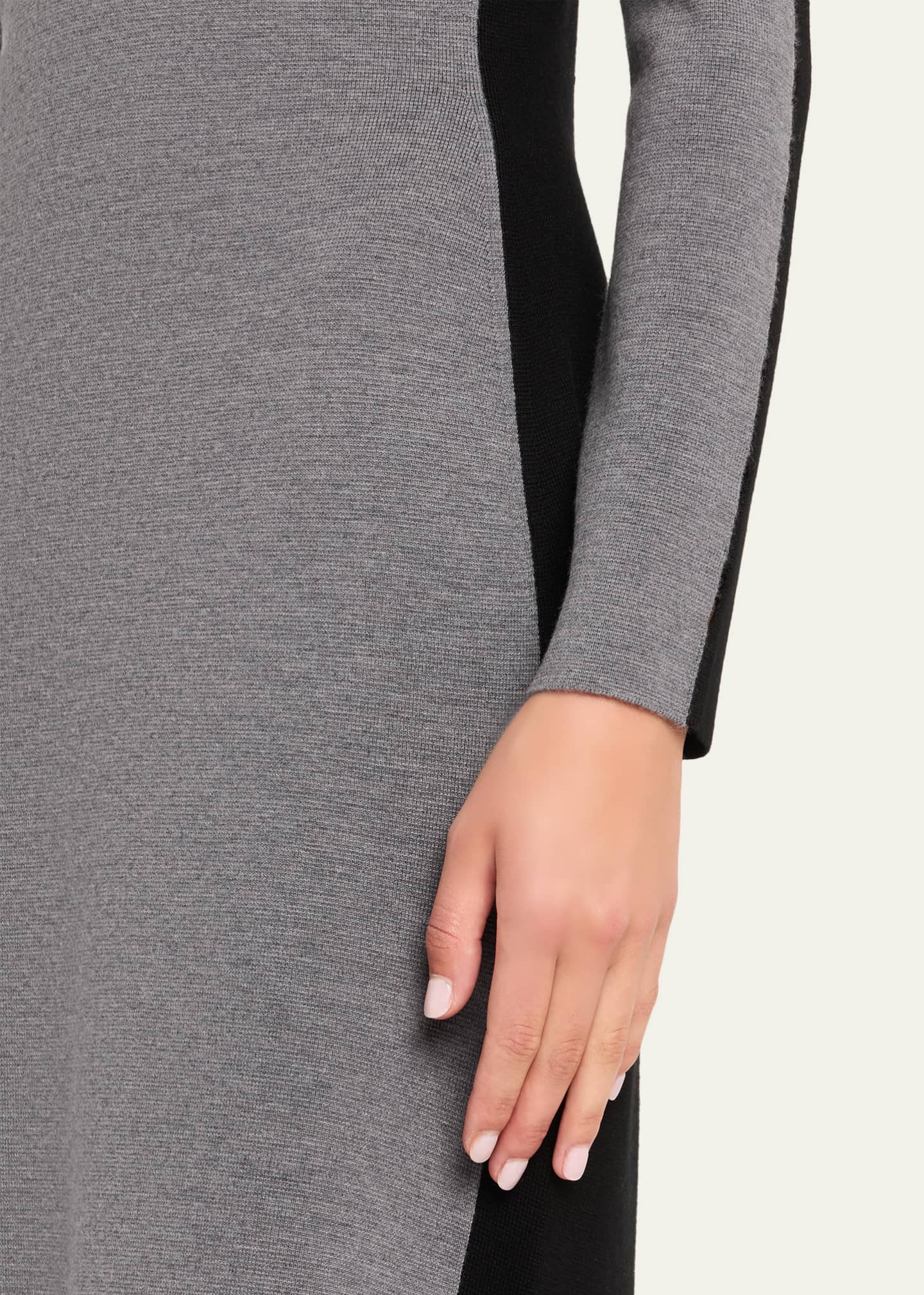 ZANKOV Angie Colorblock Long-Sleeve Ankle Dress - Bergdorf Goodman