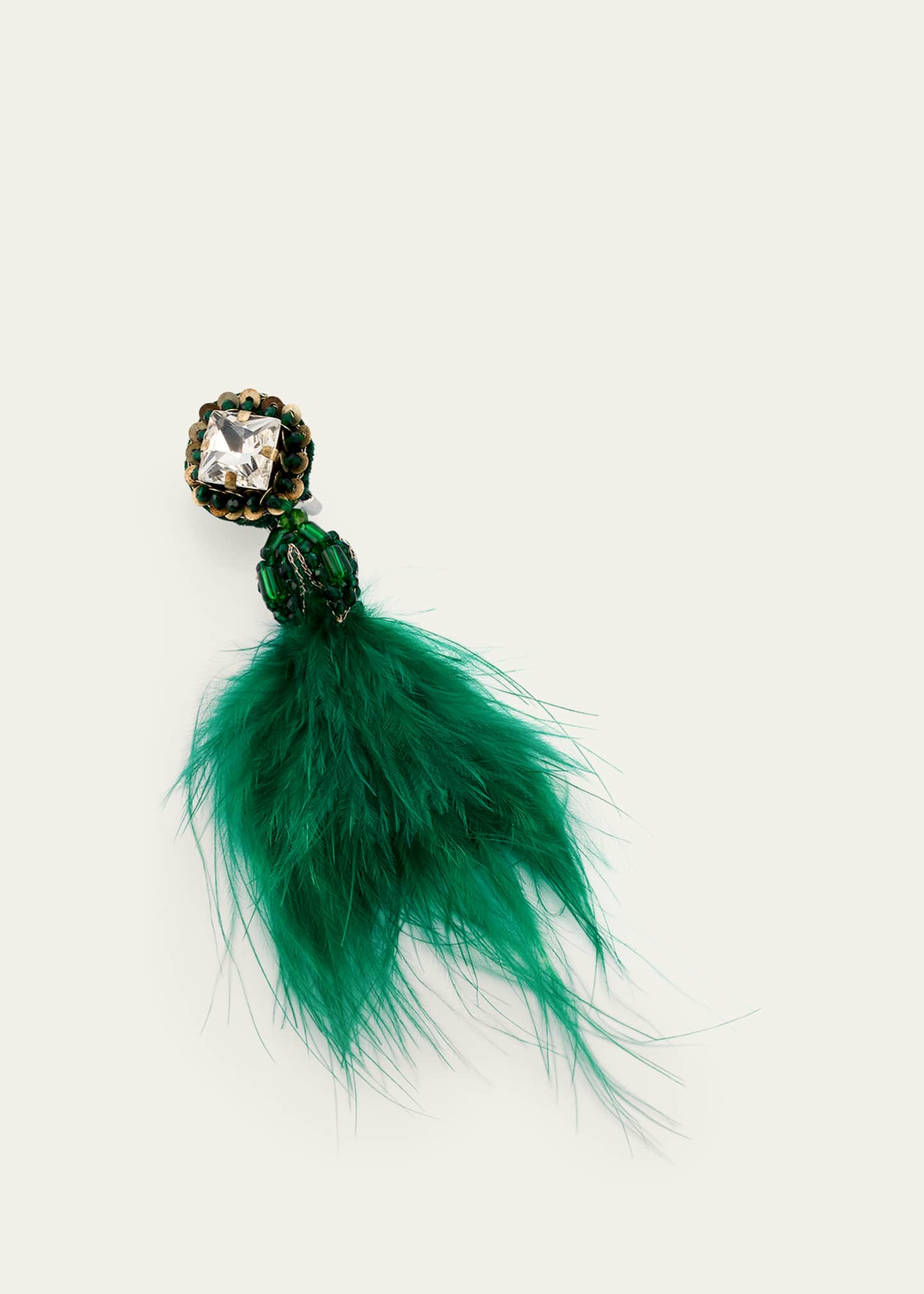 Ranjana Khan Micro Pom Earrings, Teal - Bergdorf Goodman