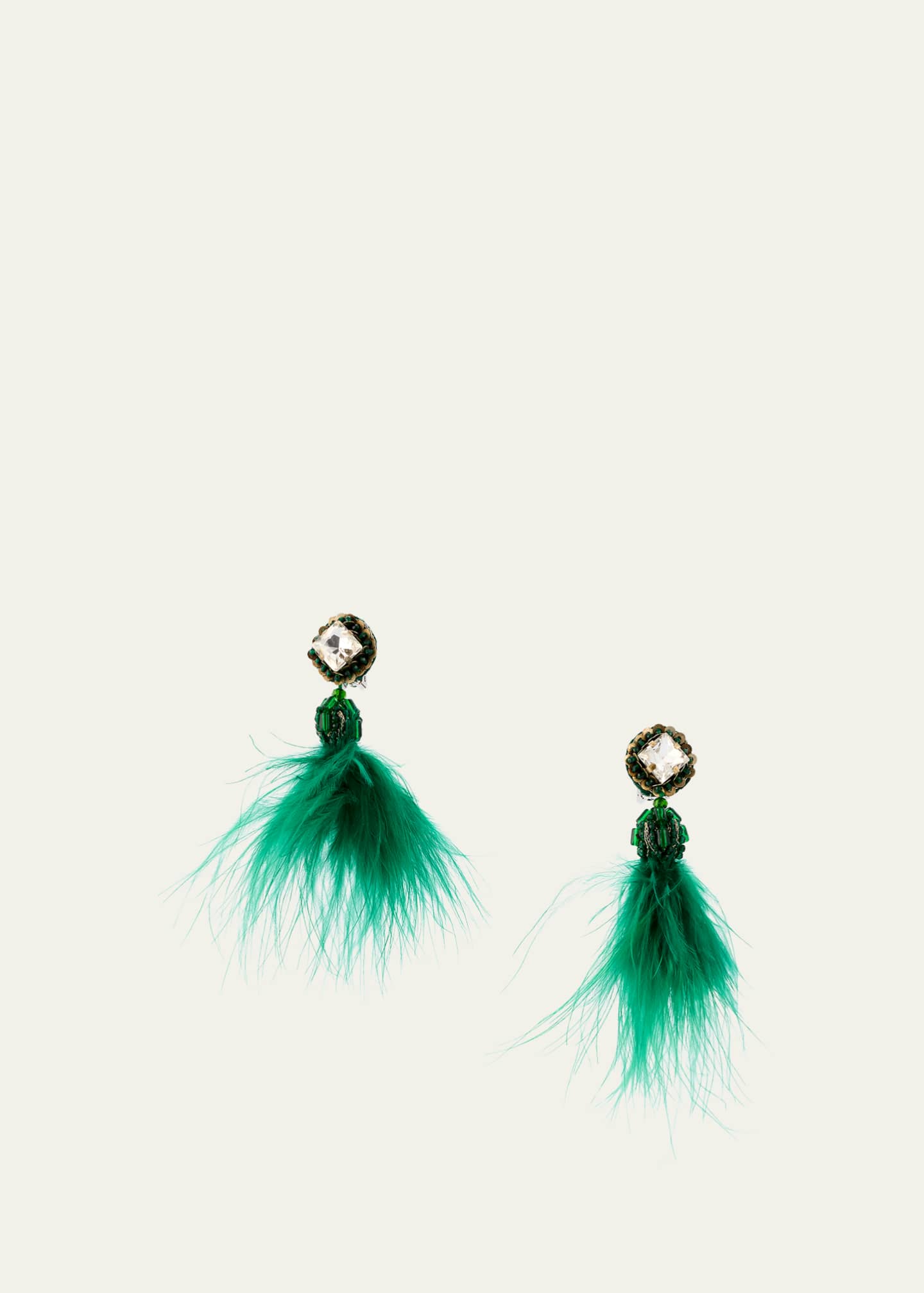 Ranjana Khan Micro Pom Earrings, Teal - Bergdorf Goodman