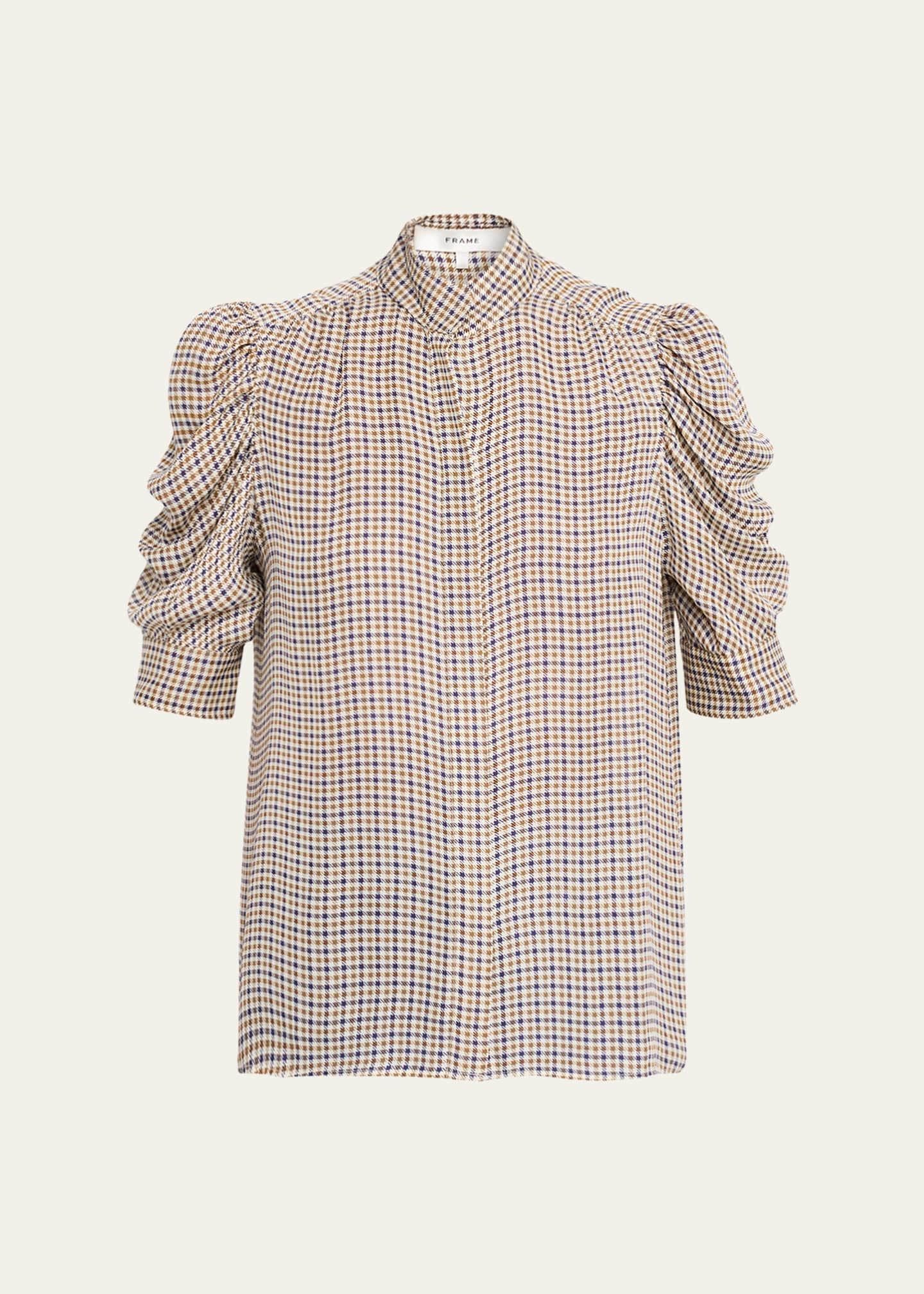 FRAME The Houndstooth Silk Blouse - Bergdorf Goodman