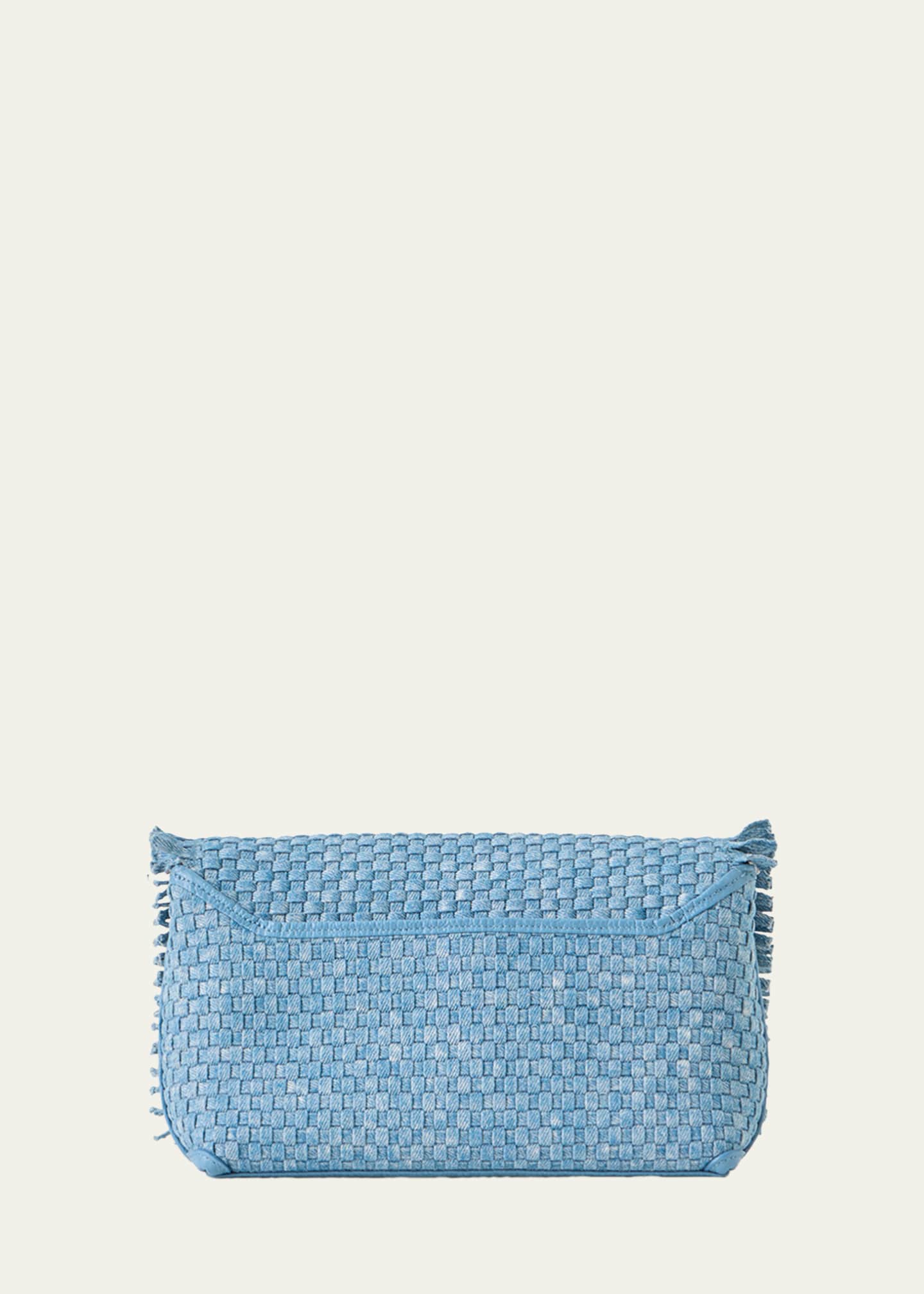 Akris Anouk Fringed Woven Cotton Twill Clutch Bag - Bergdorf Goodman