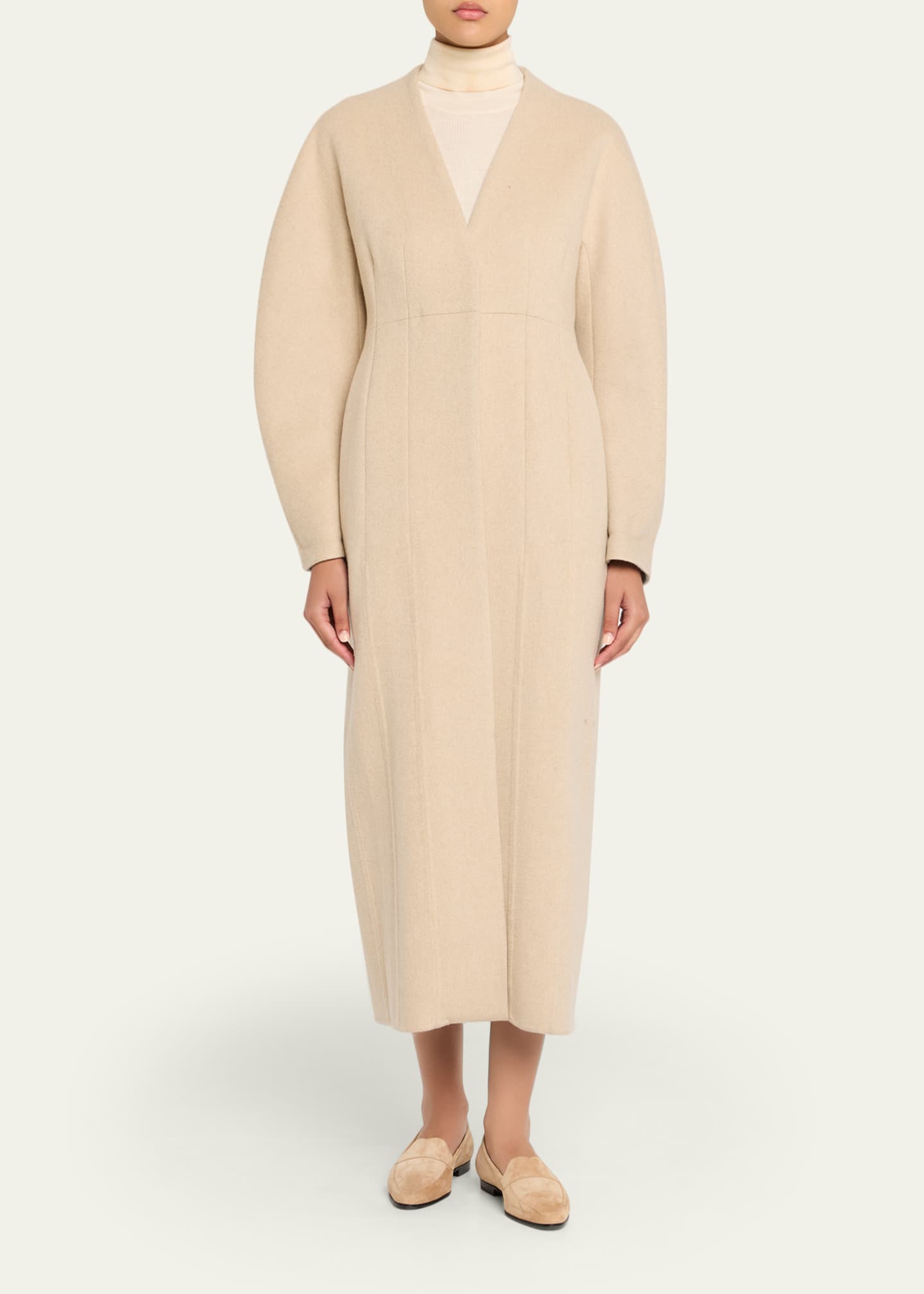 ASHLYN Elia Barrel-Sleeve Cashmere Coat - Bergdorf Goodman
