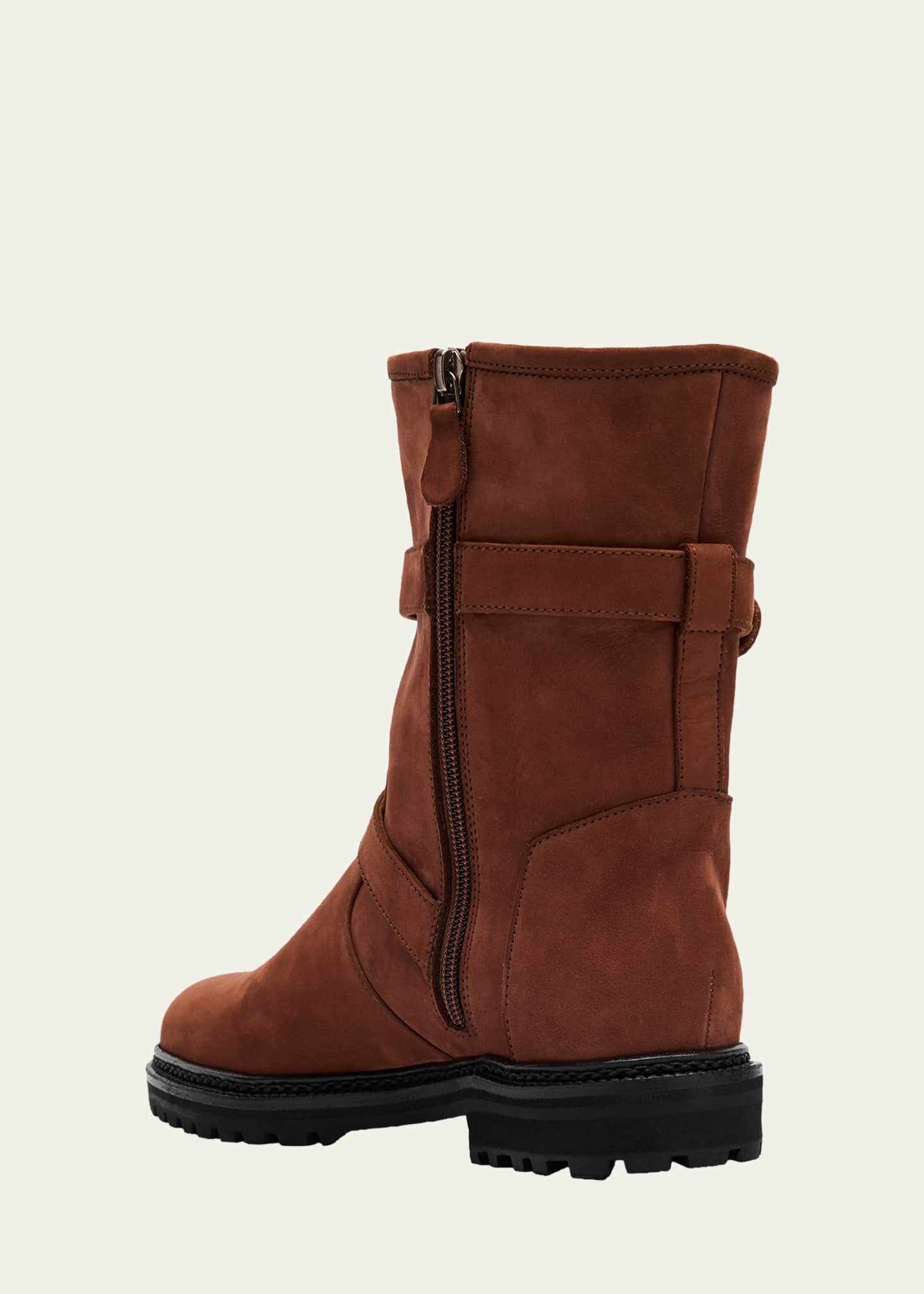 Manolo Blahnik Sulaltrosa Nubuck Lug-Sole Boots - Bergdorf Goodman