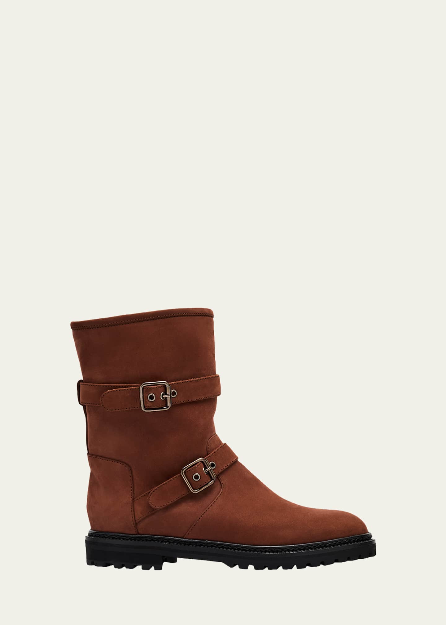 Manolo Blahnik Sulaltrosa Nubuck Lug-Sole Boots - Bergdorf Goodman