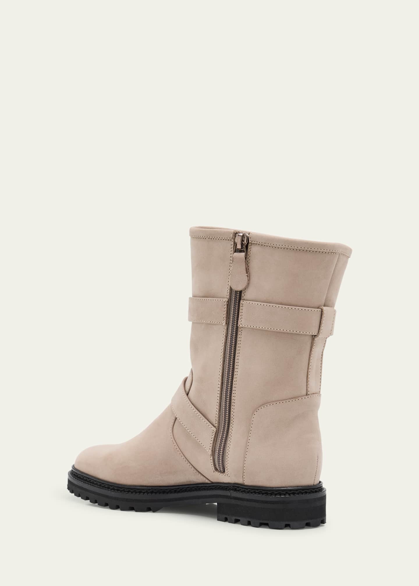 Manolo Blahnik Sulaltrosa Nubuck Lug-Sole Boots - Bergdorf Goodman