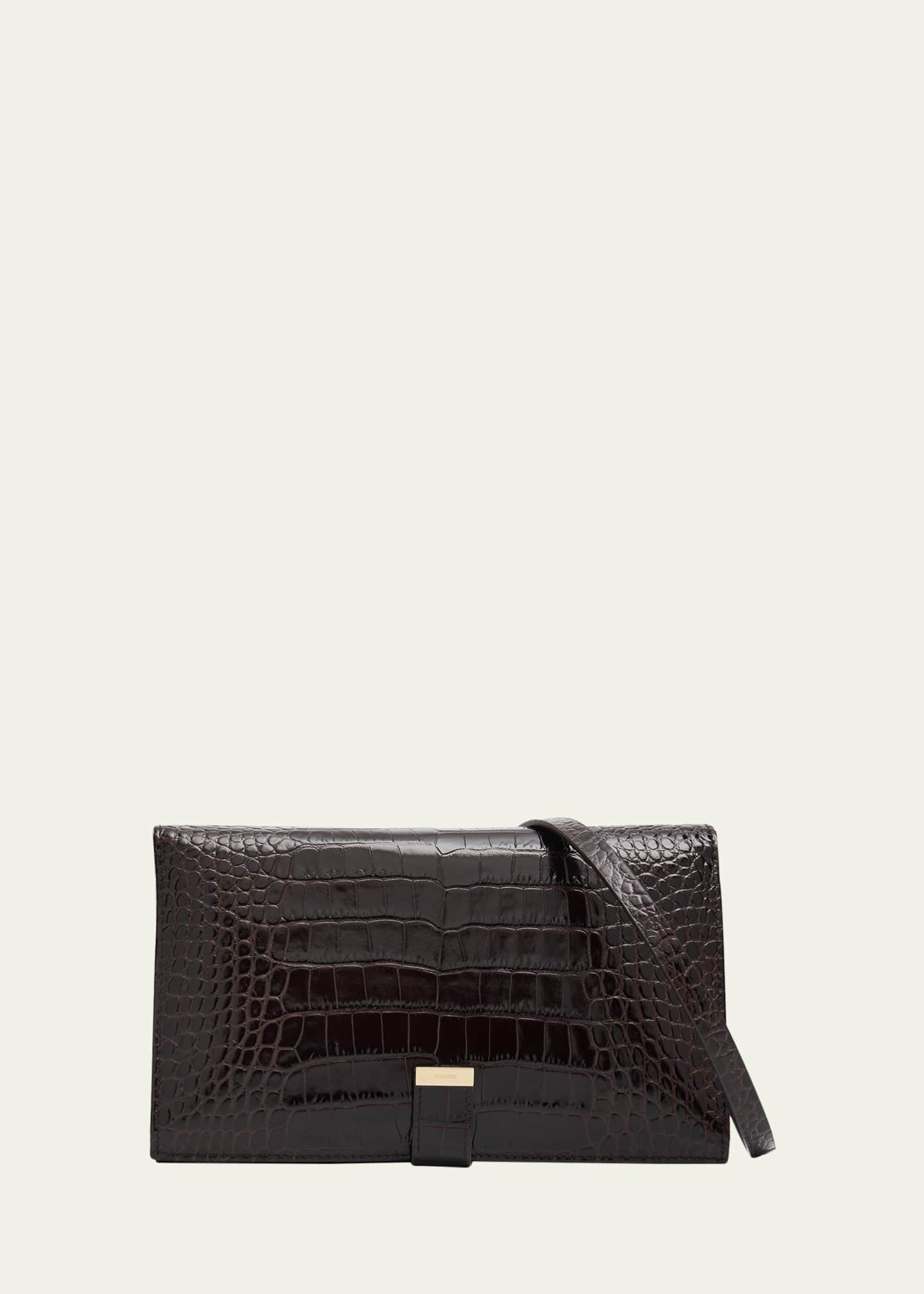 TOM FORD Organizer Shoulder Bag in Croc-Embossed Leather - Bergdorf Goodman
