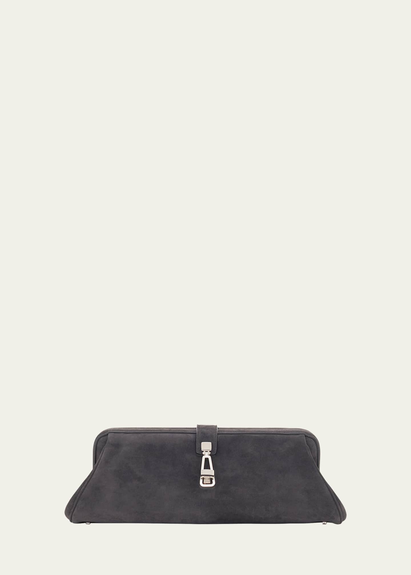 Gabriela Hearst Baguette Suede Clutch Bag - Bergdorf Goodman
