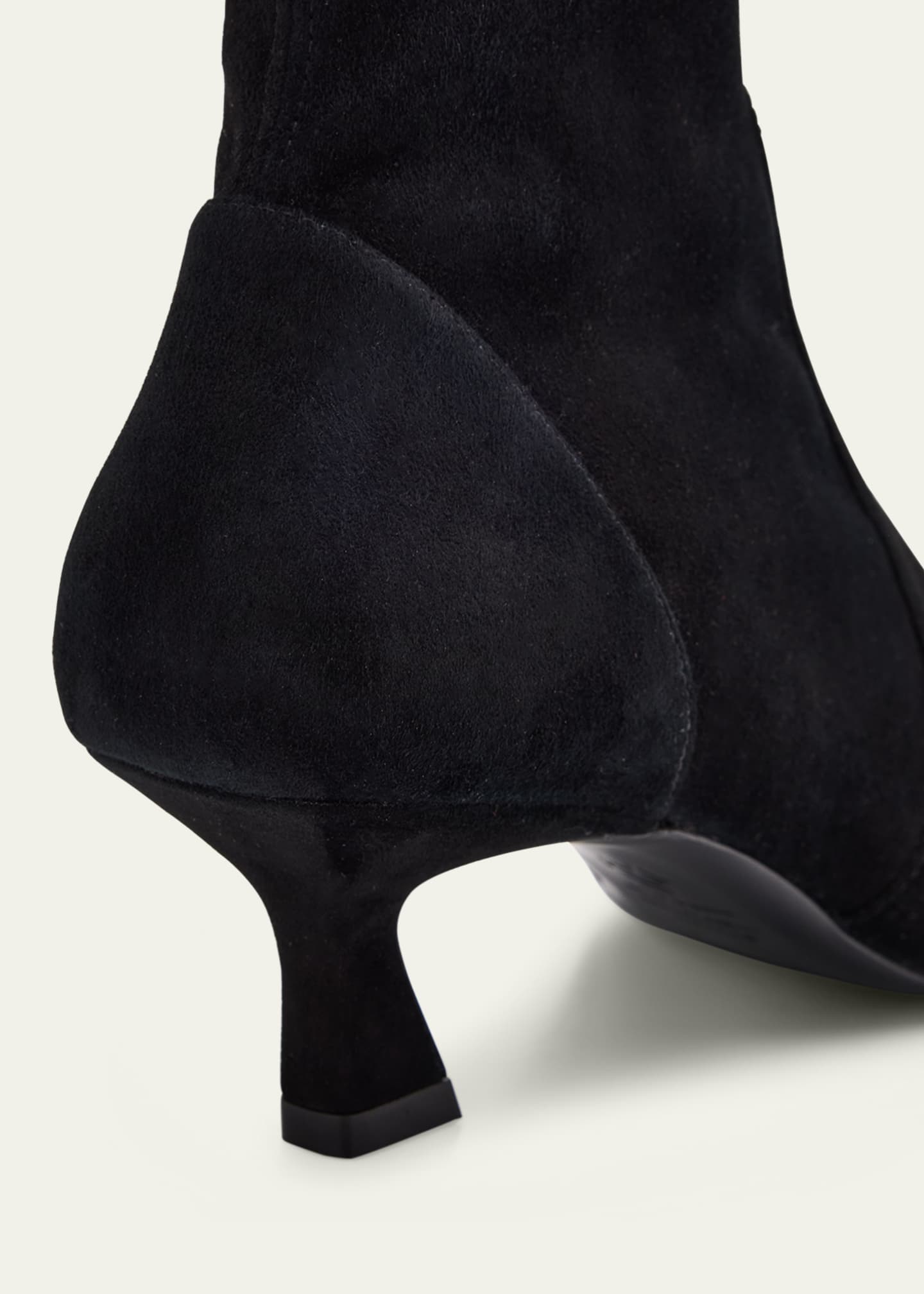 Stuart Weitzman 50mm Vinnie Suede Stretch Booties - Bergdorf Goodman