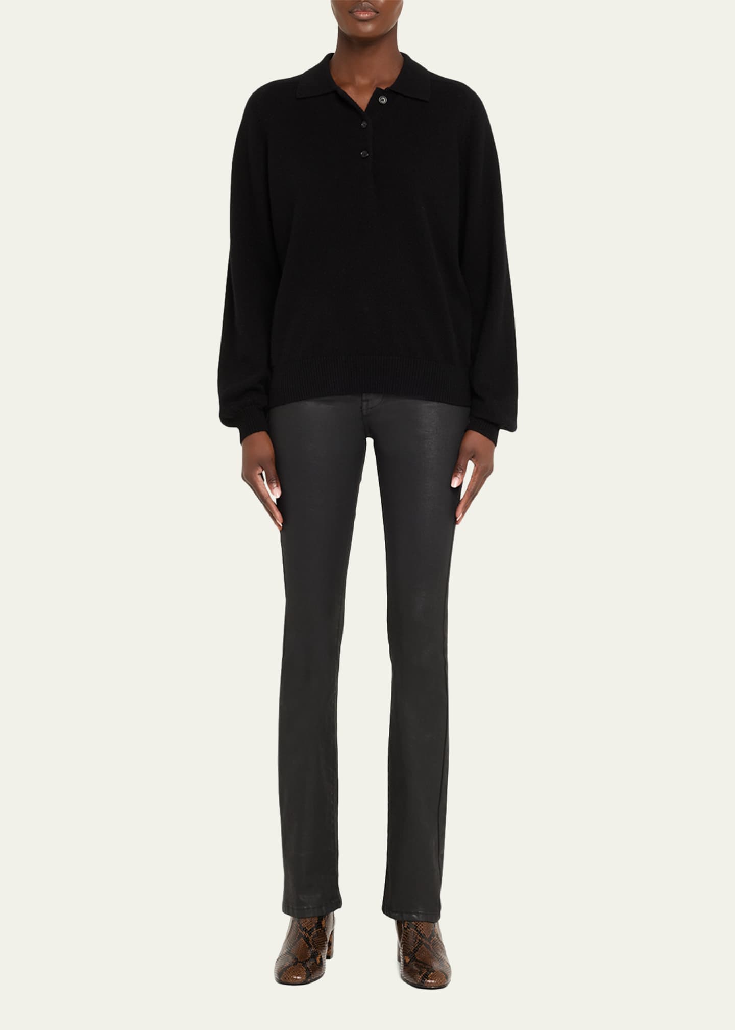 Stuart Weitzman Maeve Snake-Printed Leather Booties - Bergdorf Goodman